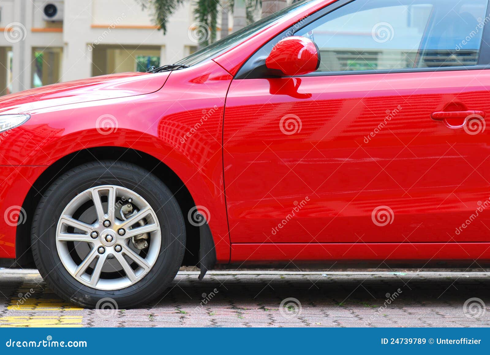 Red Car stock image. Image of handle, shaft, bright, brakes - 24739789