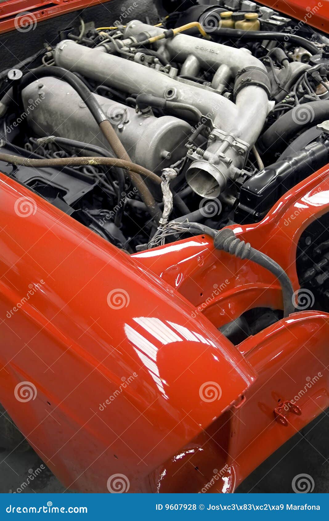 Red car stock photo. Image of automotive, service, parts - 9607928