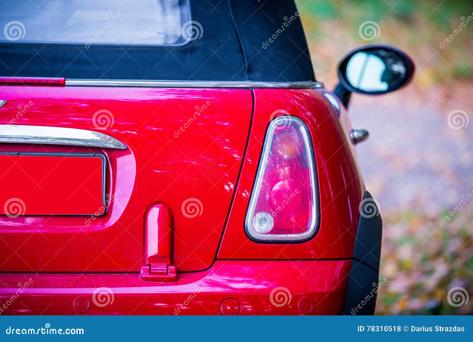 Red car back part stock photo. Image of motor, drive - 78310518