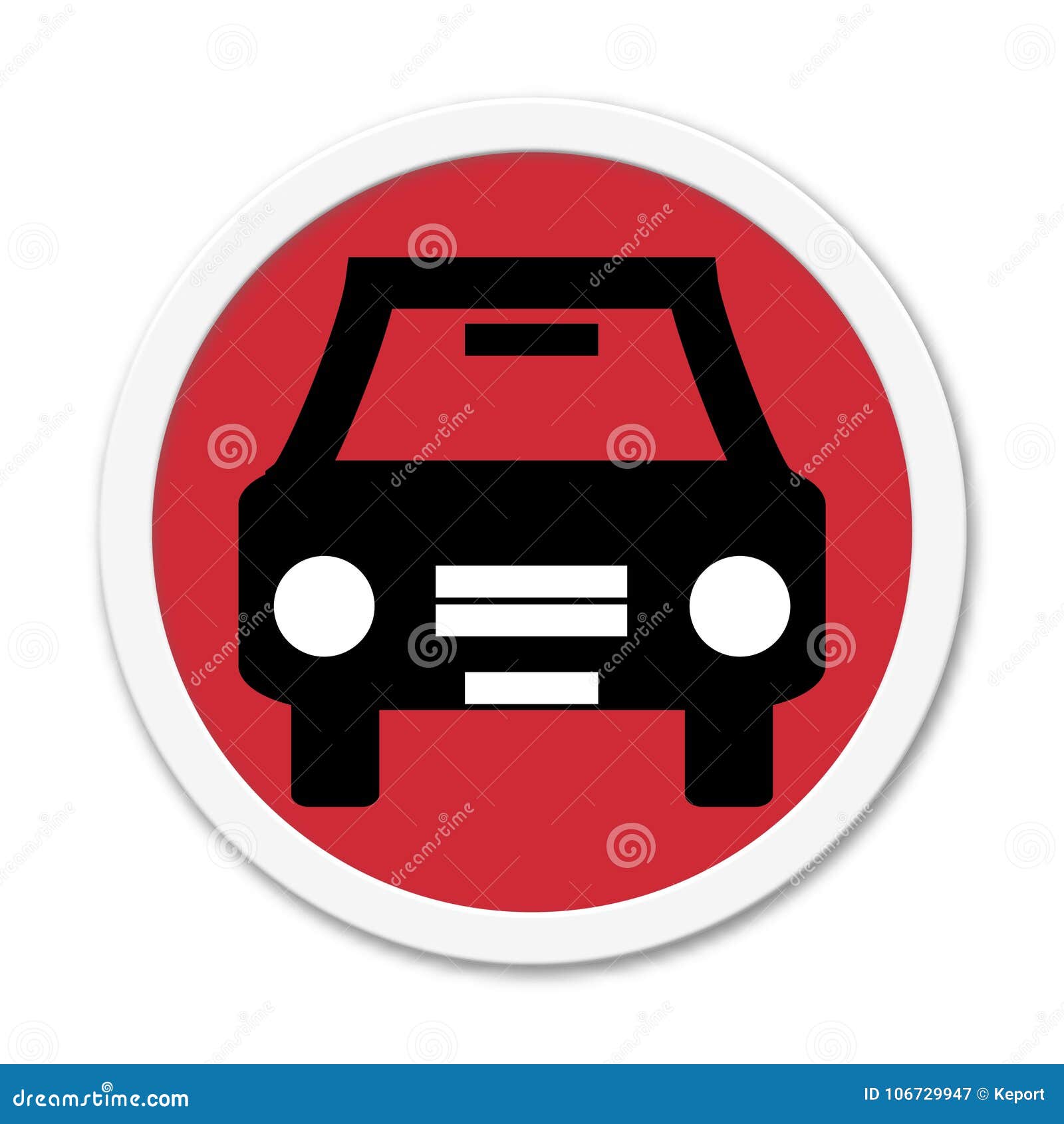 Red Car Button stock illustration. Illustration of isolated - 106729947