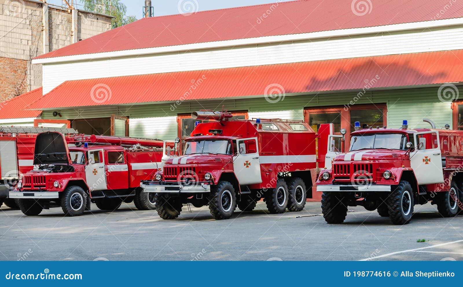 Red Car of the Fire Department Stock Photo - Image of firefighting ...