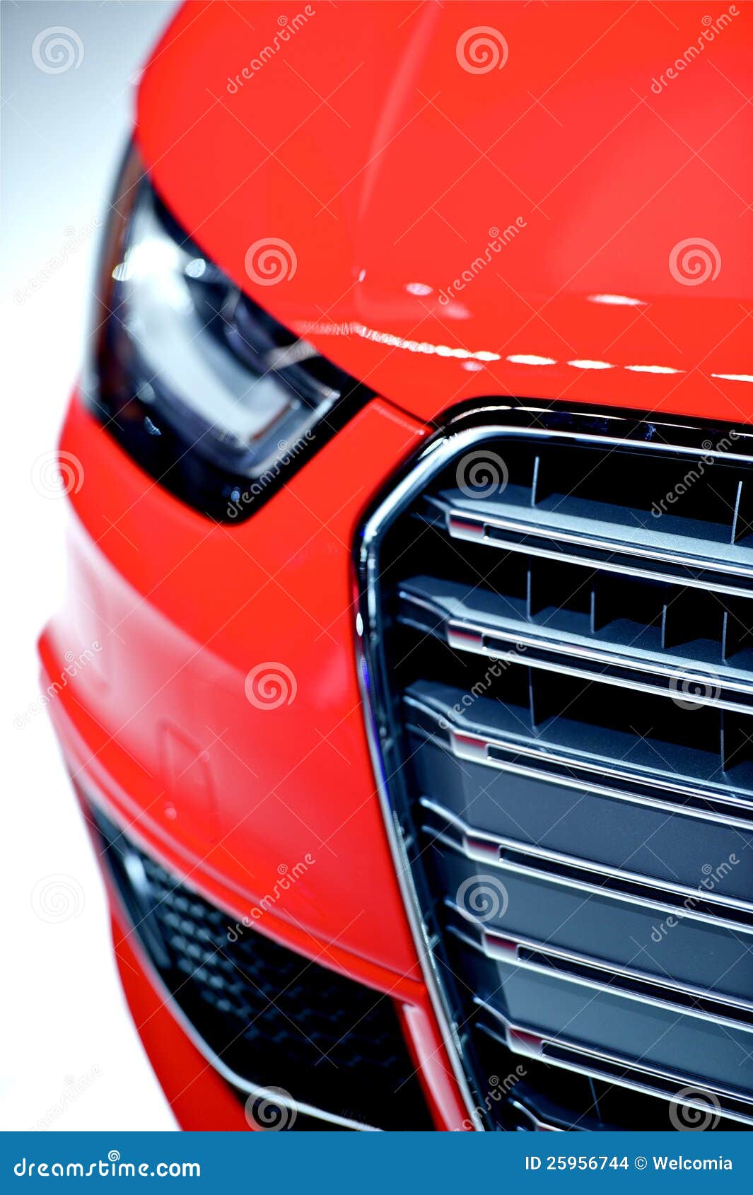 Red Car Front Closeup stock photo. Image of safety, future - 25956744
