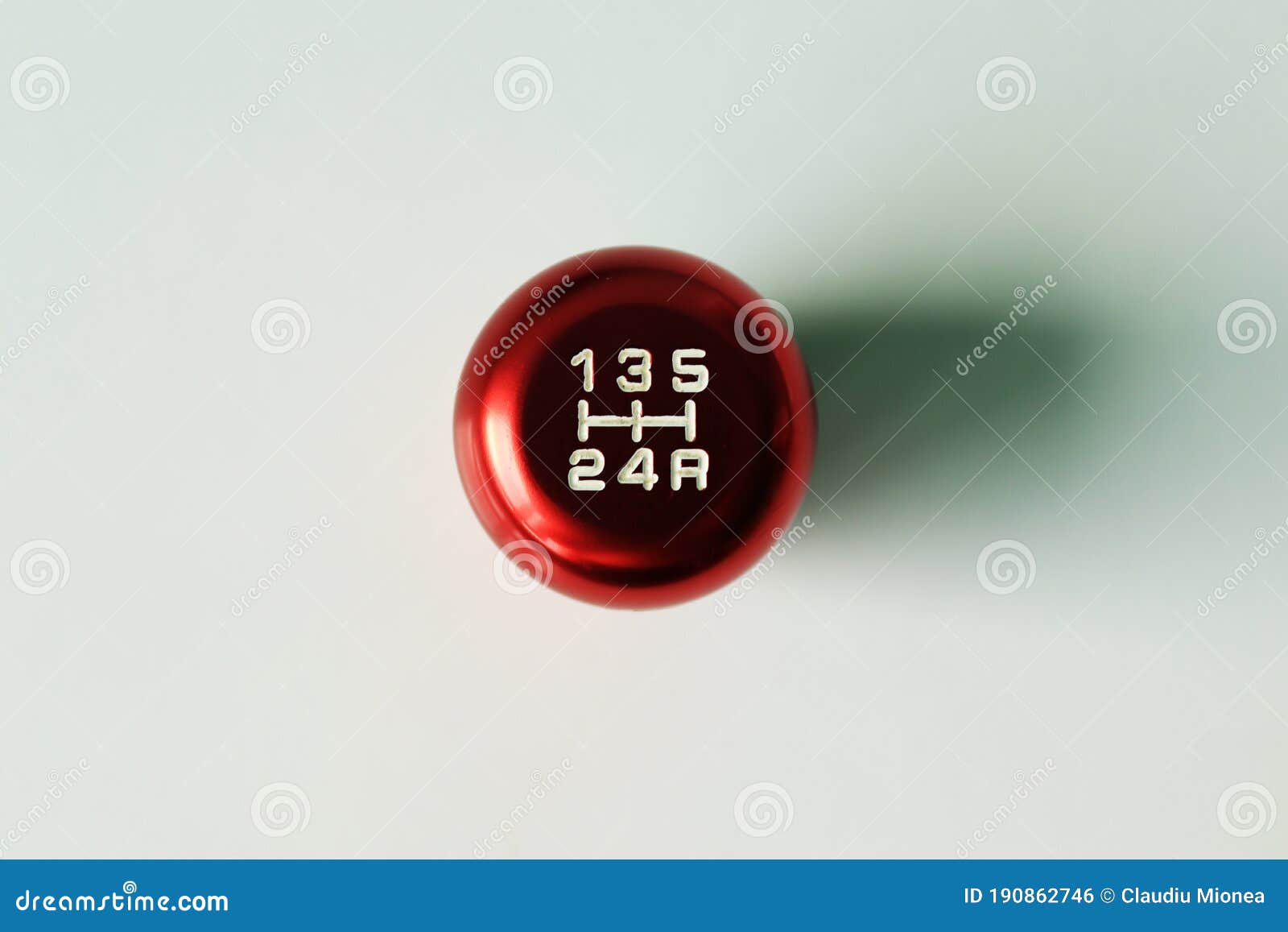 Red car gear knob stock photo. Image of manual, gear - 190862746
