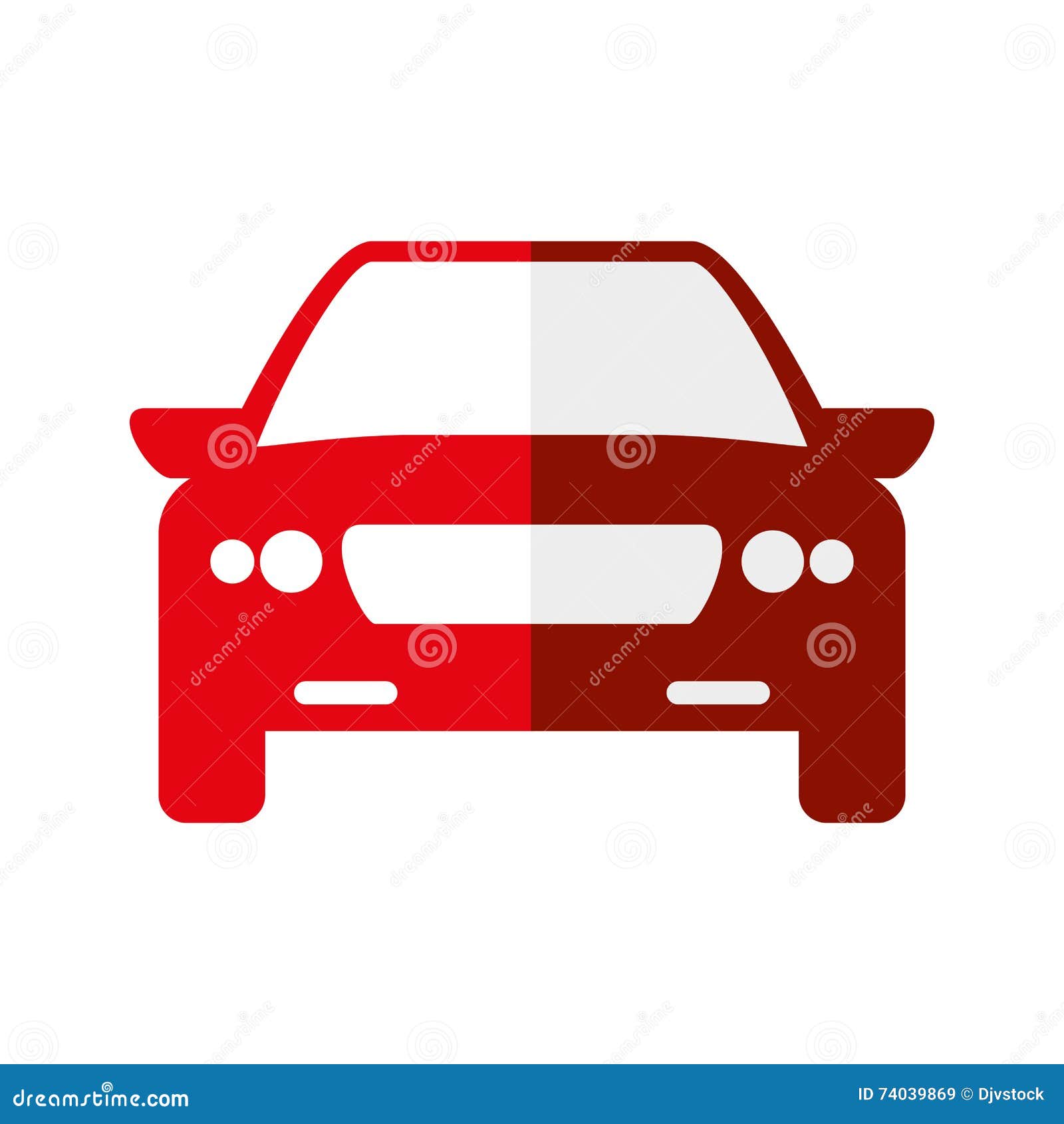 Red Car Icon. Transportation Machine Design. Vector Graphic Stock ...
