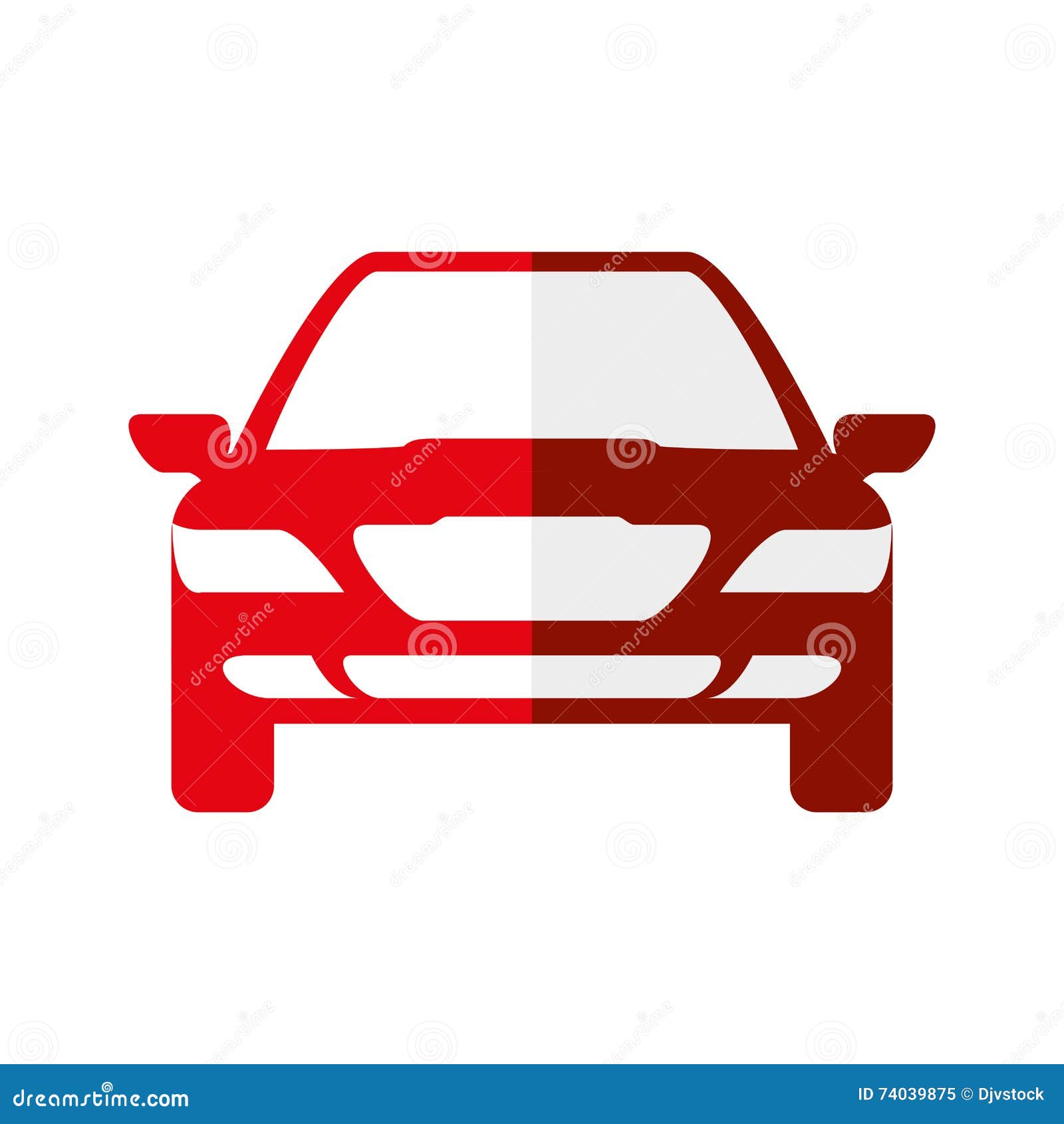 Red Car Icon. Transportation Machine Design. Vector Graphic Stock ...