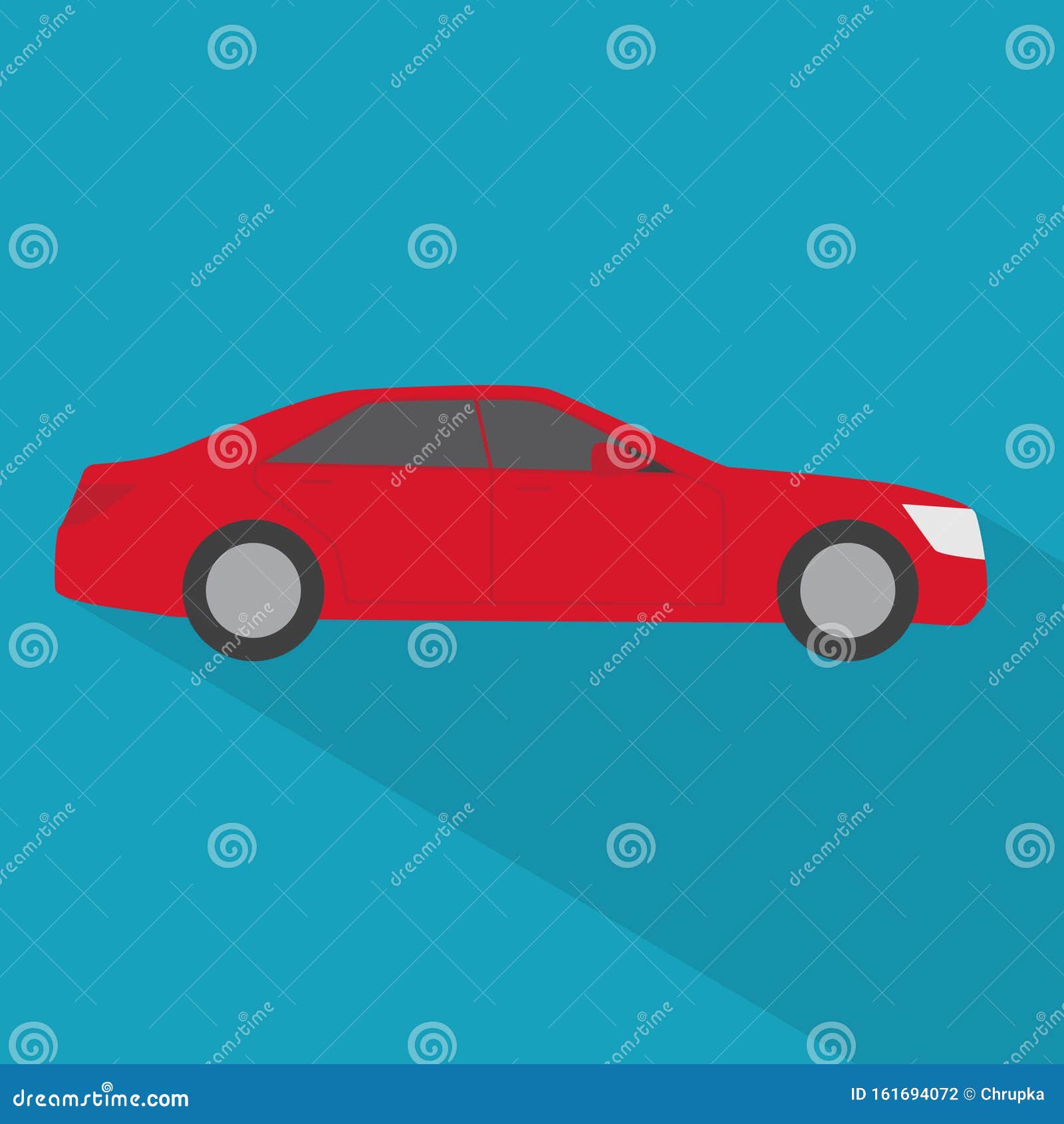 Red car icon stock vector. Illustration of tire, element - 161694072