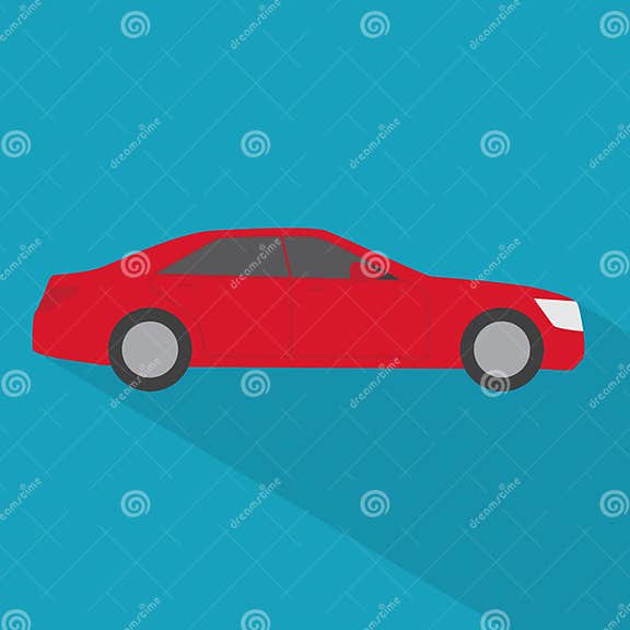 Red car icon stock vector. Illustration of tire, element - 161694072