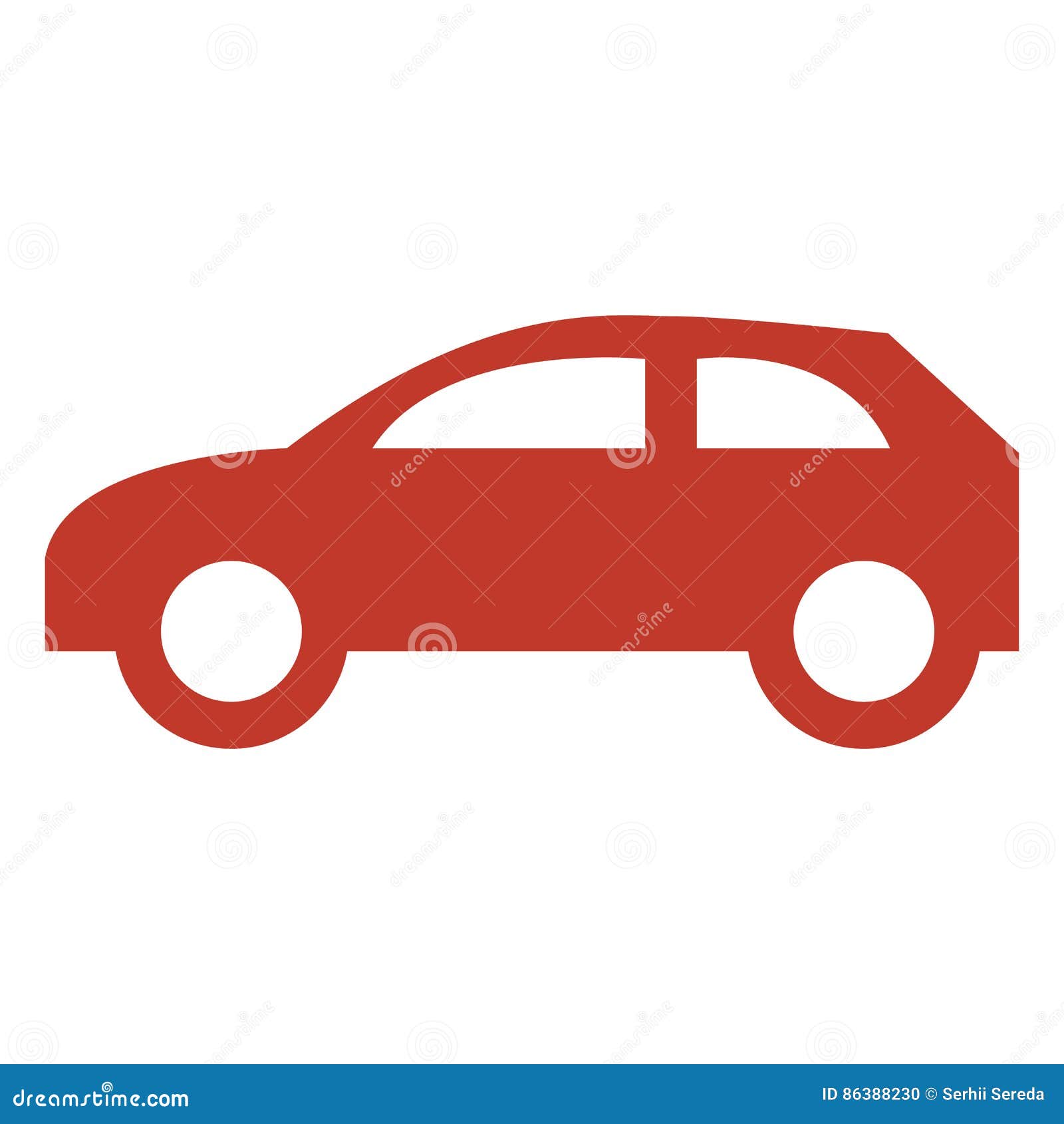 Red car icon stock illustration. Illustration of abstract - 86388230