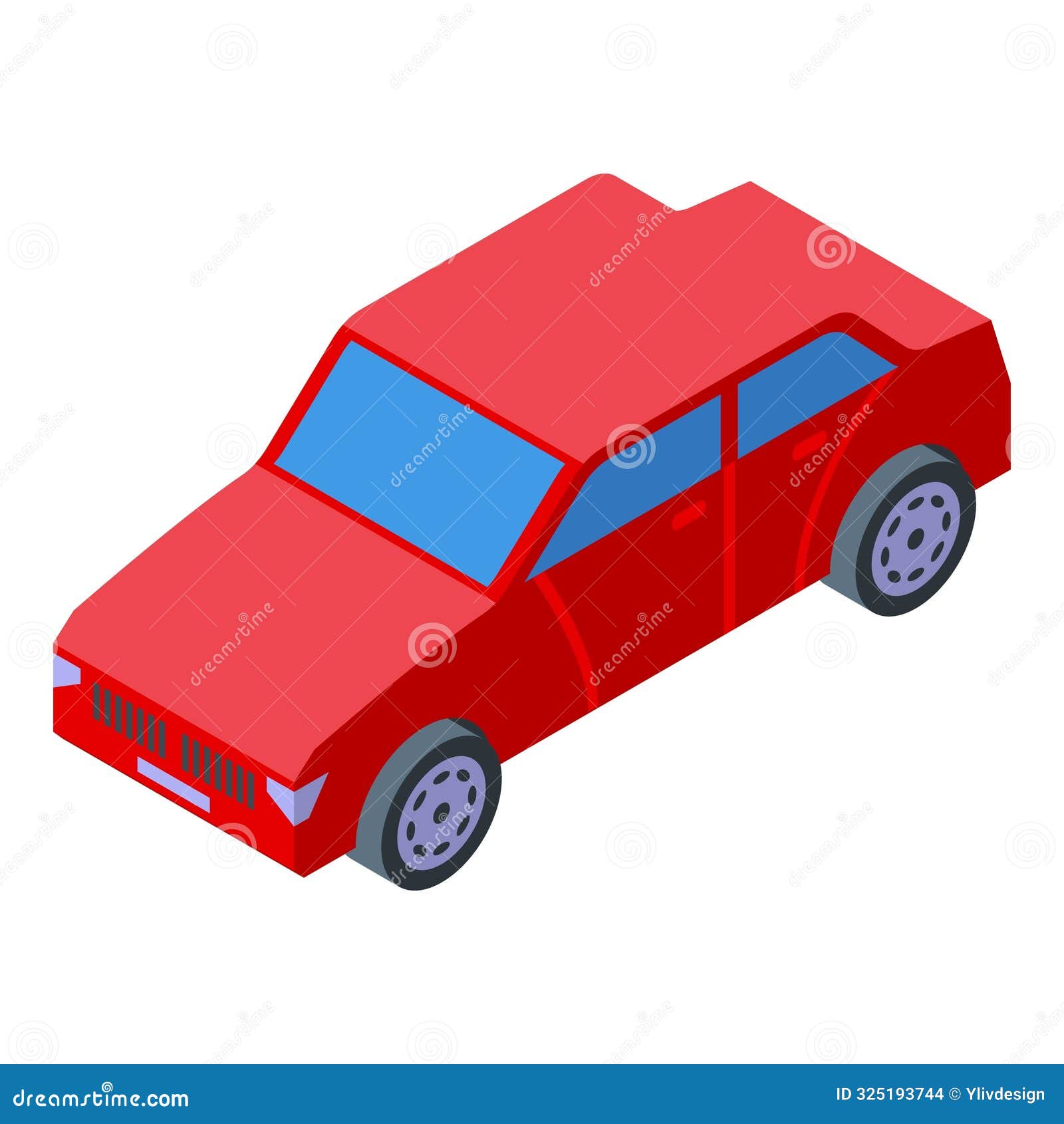 Red Car Illustration Showing Modern Transportation Stock Vector ...