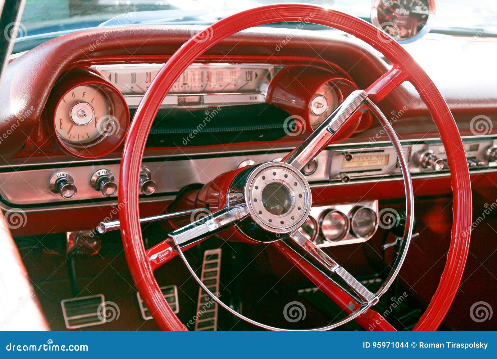 Red car interior stock photo. Image of shiny, dashboard - 95971044