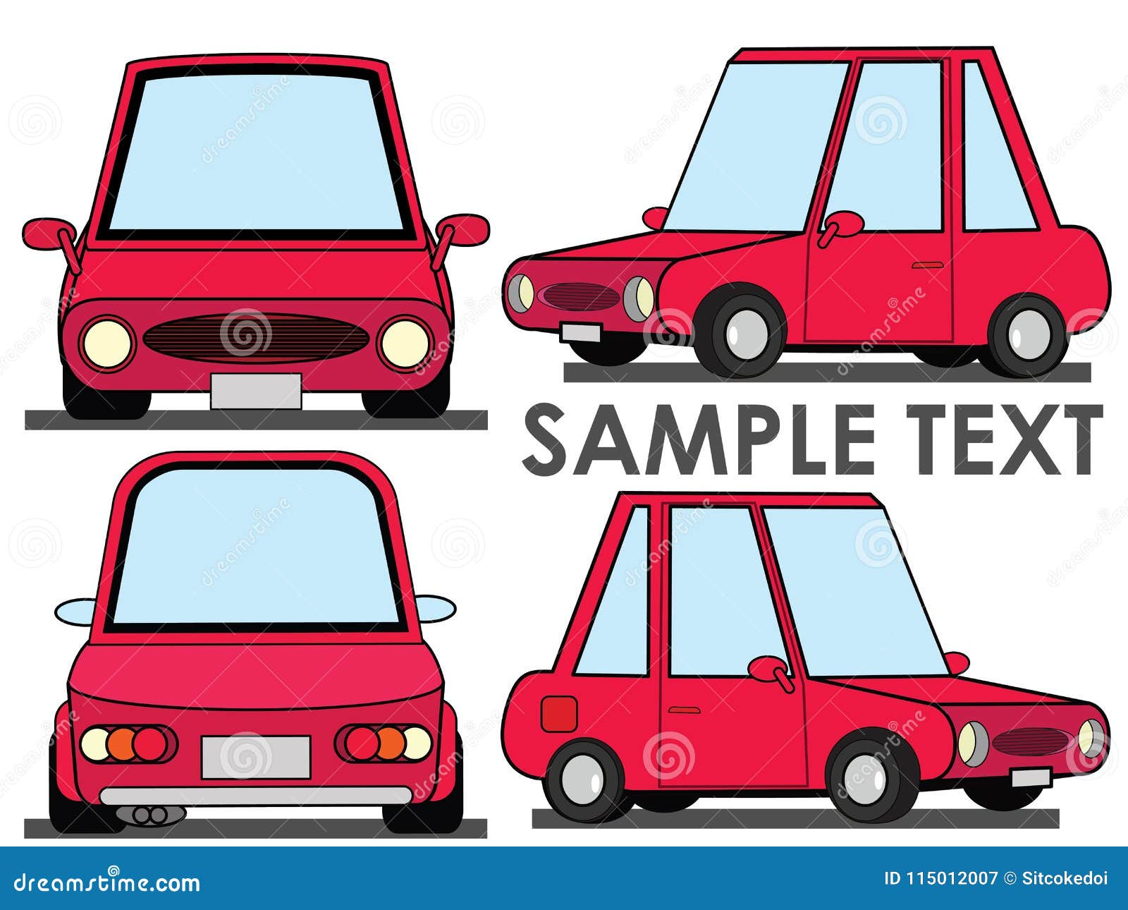 Red Car model design. stock vector. Illustration of service - 115012007