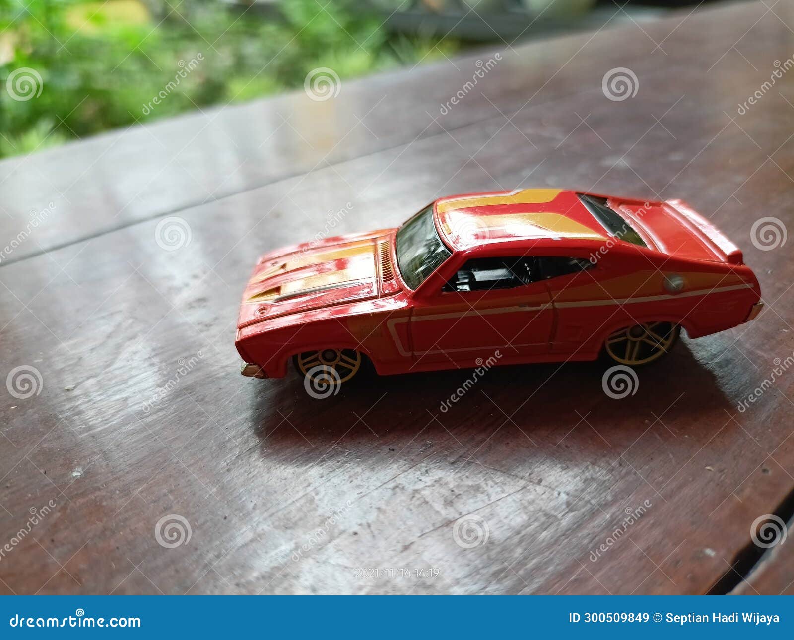 Red Car Mustang Mini Diecast Stock Image - Image of redcar, morning ...