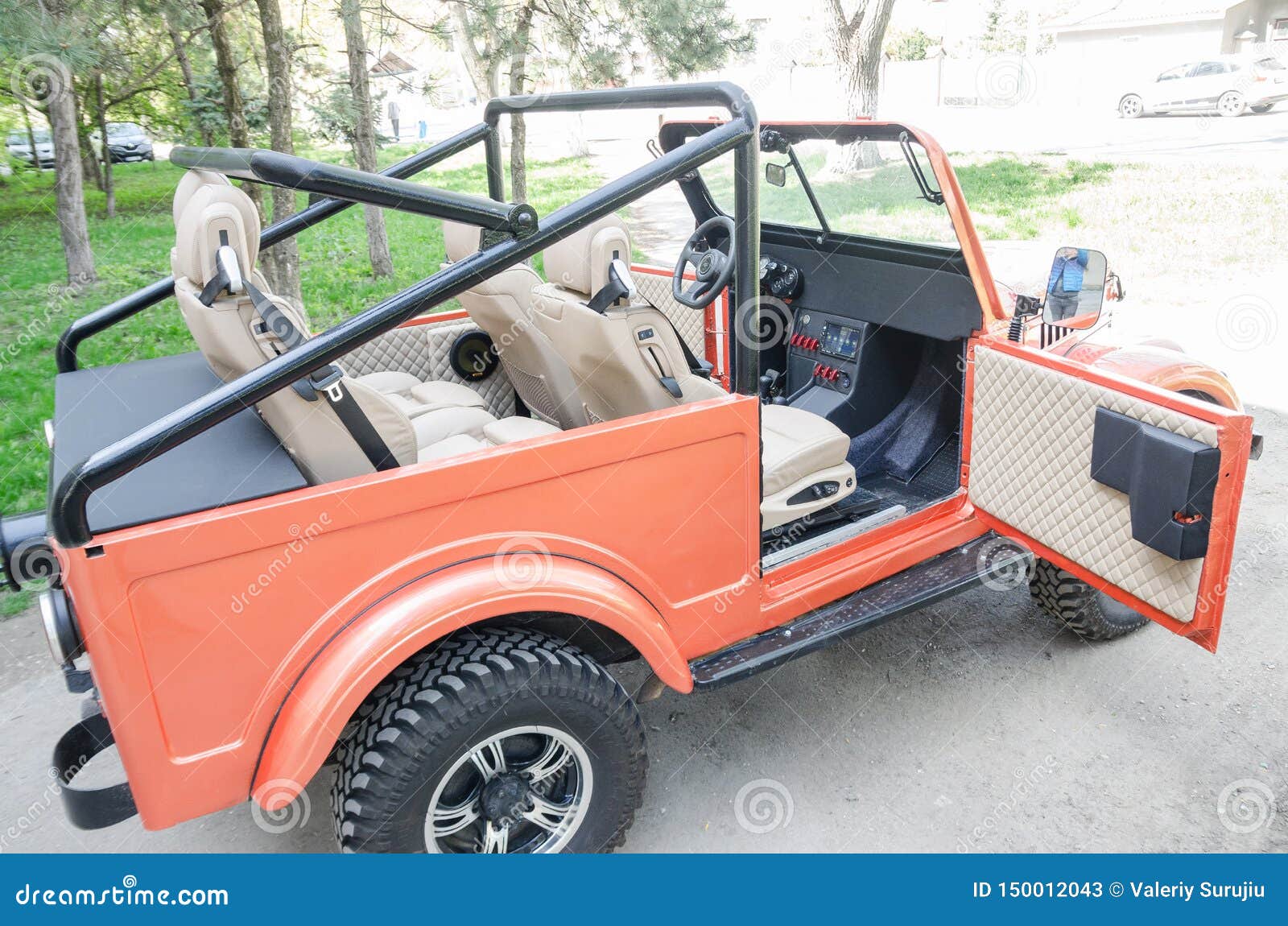 Red car with open top stock image. Image of acceleration - 150012043