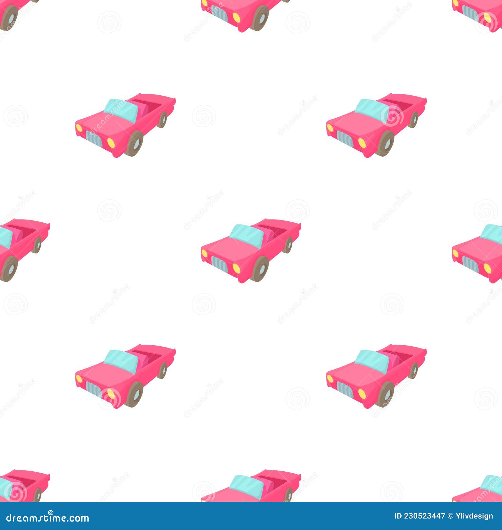 Red Car Pattern Seamless Vector Stock Illustration - Illustration of ...