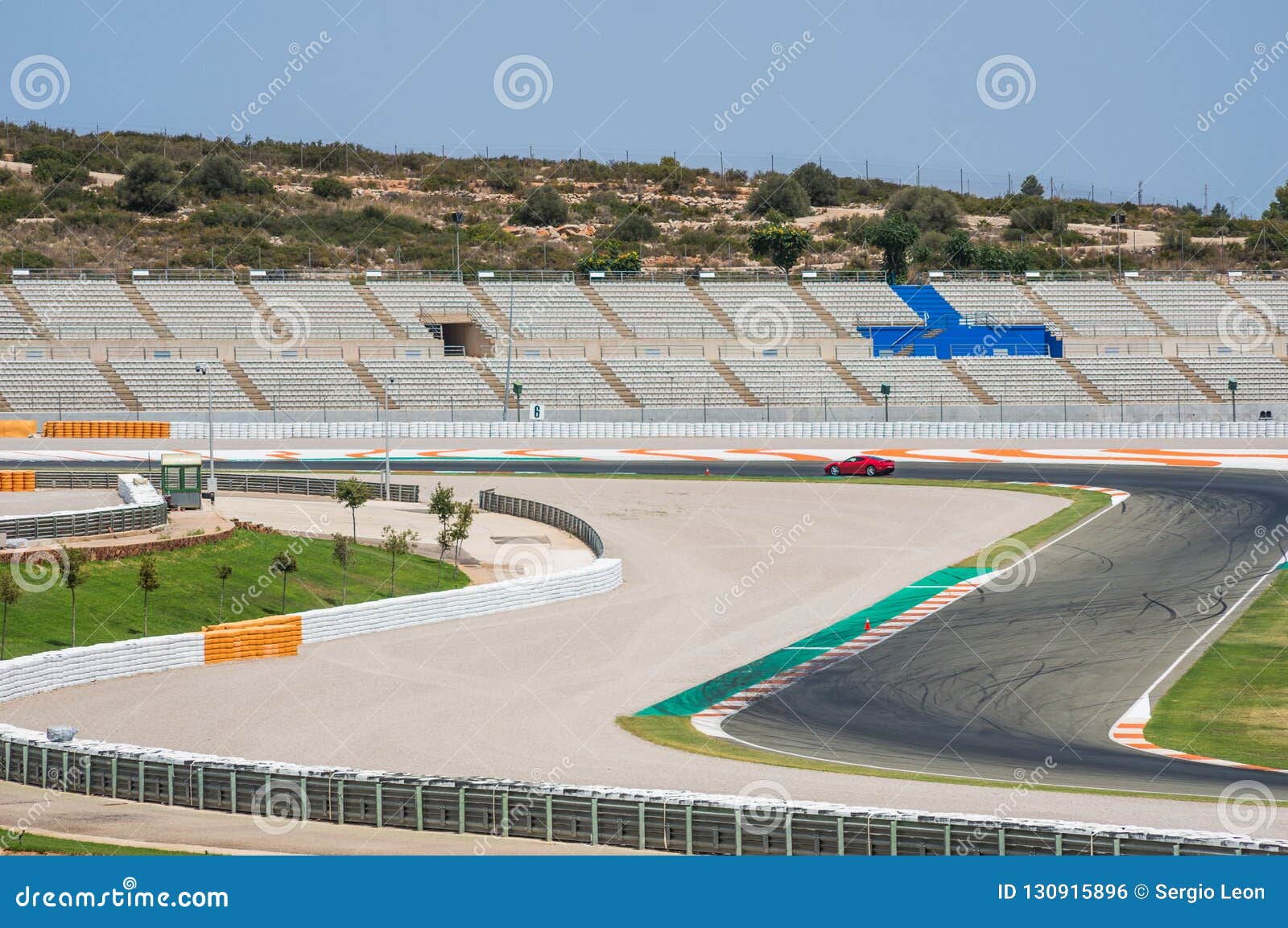 Red Car in a Race Motor Circuit Stock Photo - Image of prix, grand ...