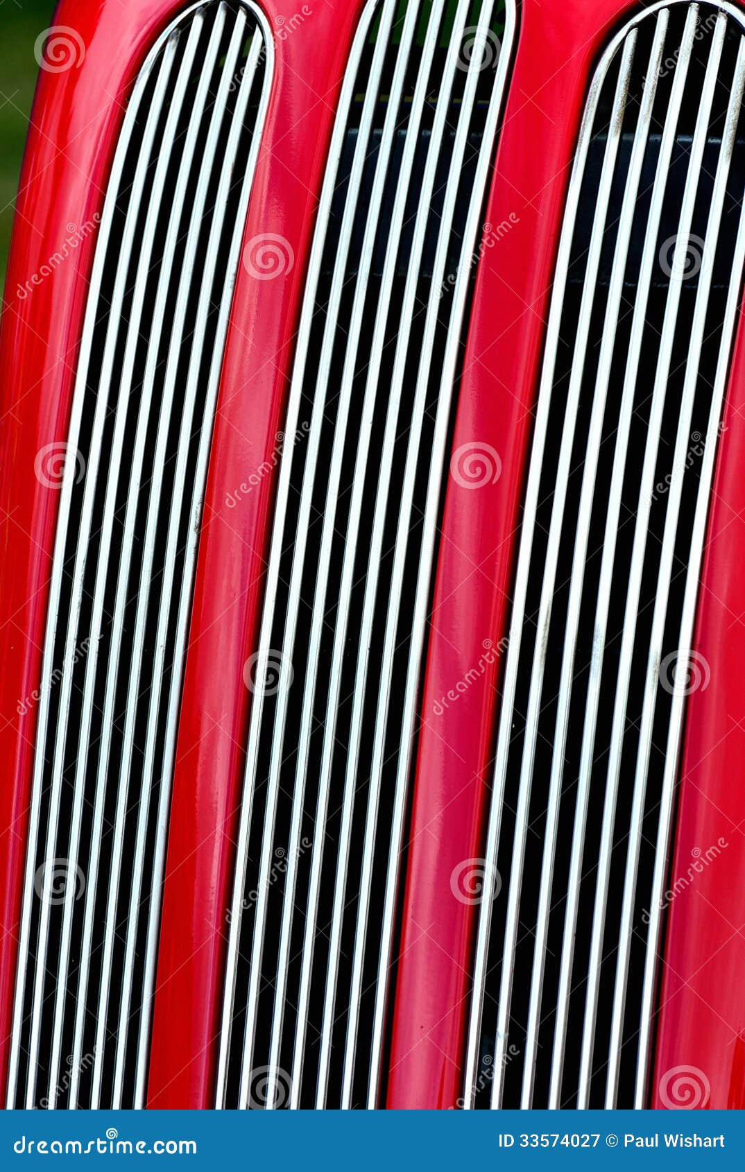 Red car radiator grill stock image. Image of metal, automotive - 33574027