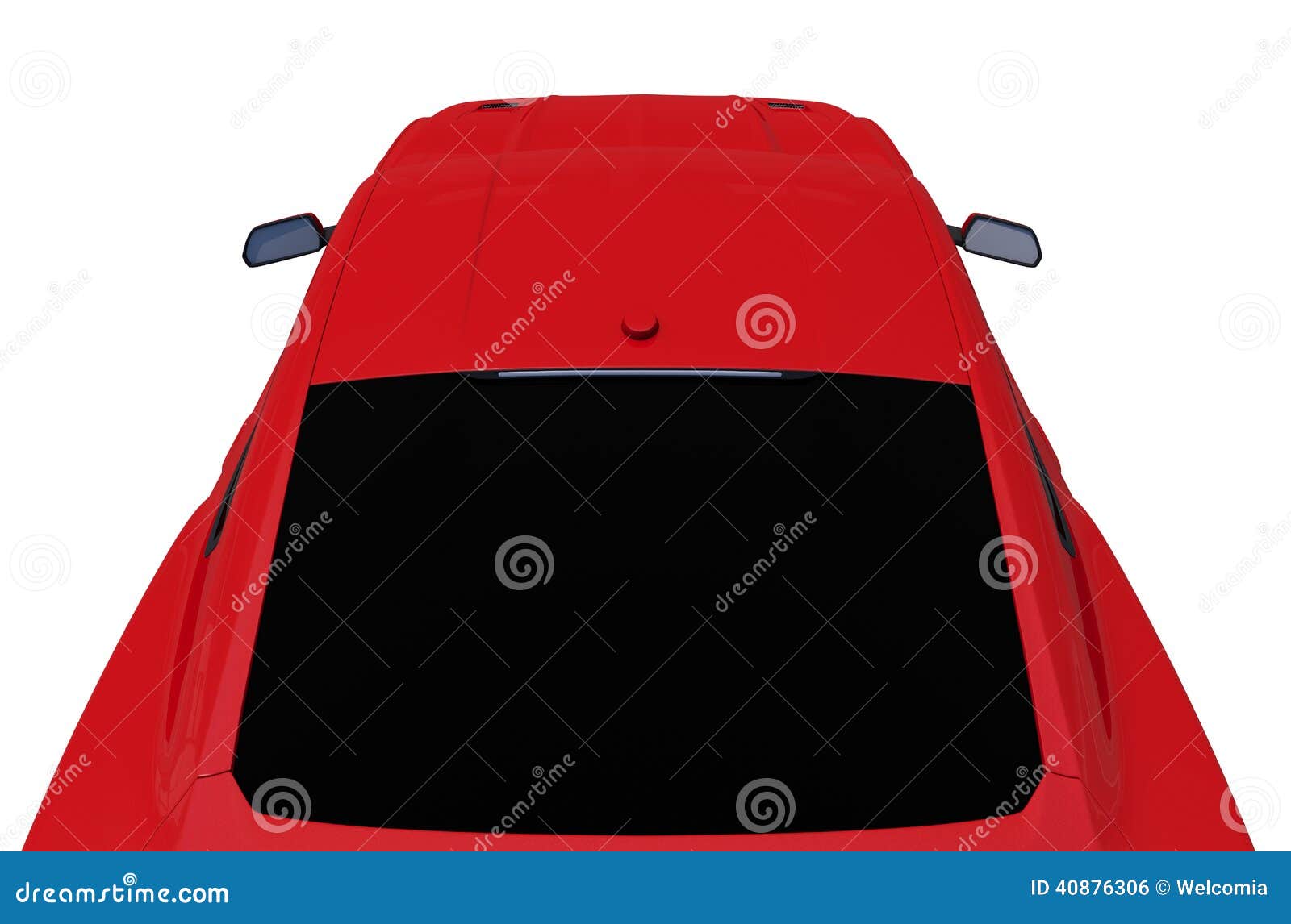 Red Car Rear Top Side stock illustration. Illustration of horizontal ...