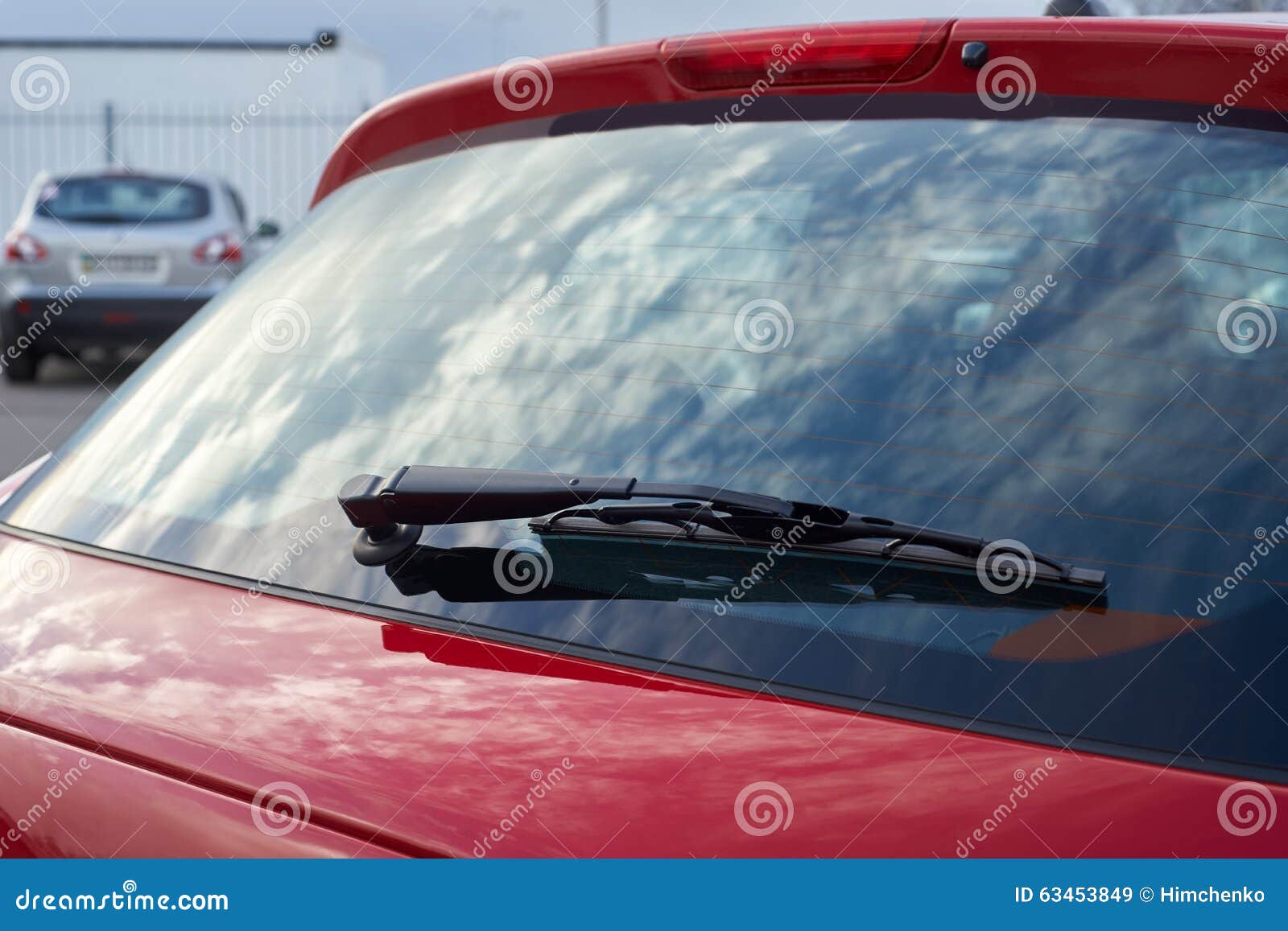 The red car rear wipers stock image. Image of perspective - 63453849