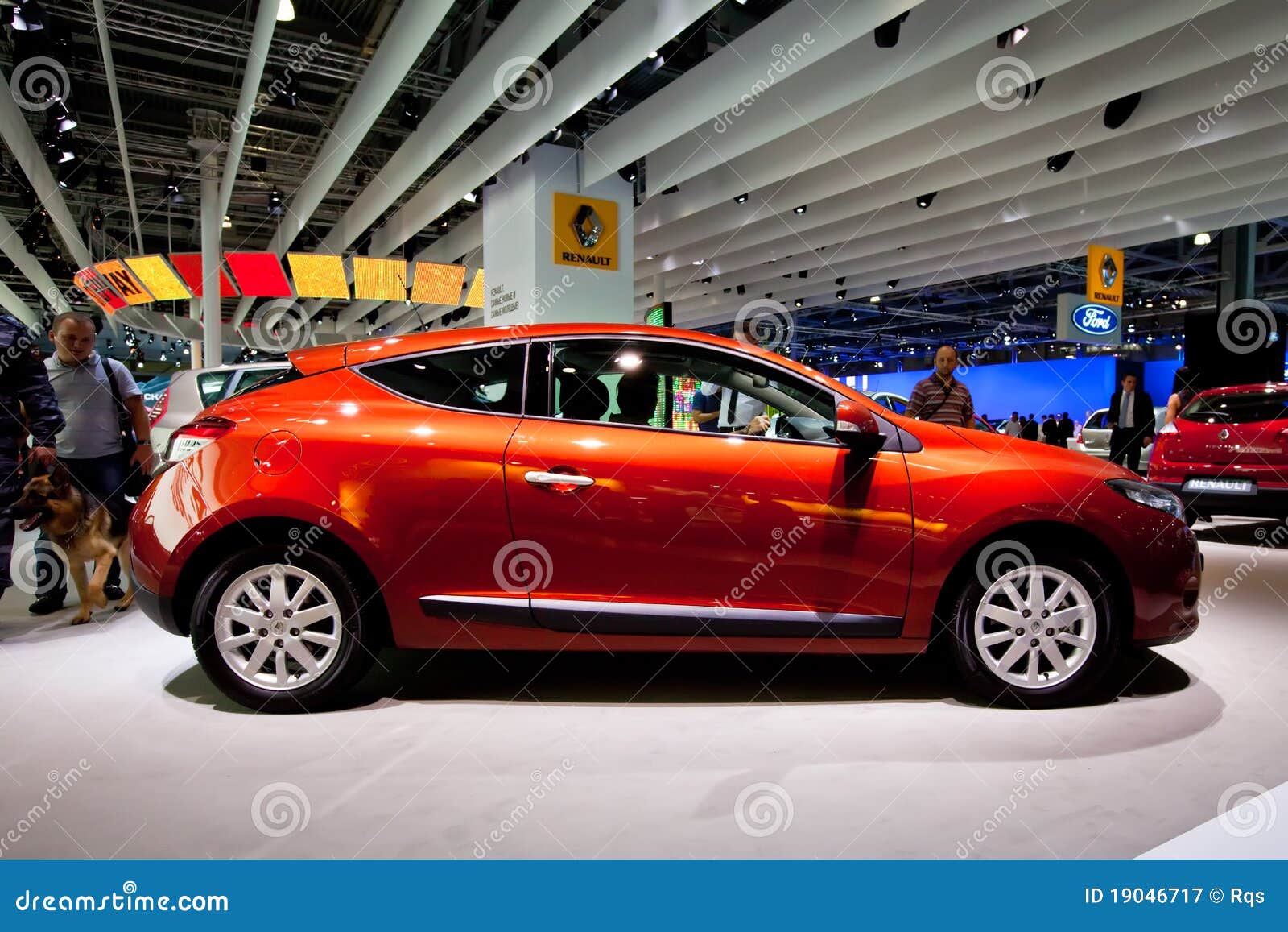 Red car Renault Megane editorial photography. Image of headlight - 19046717