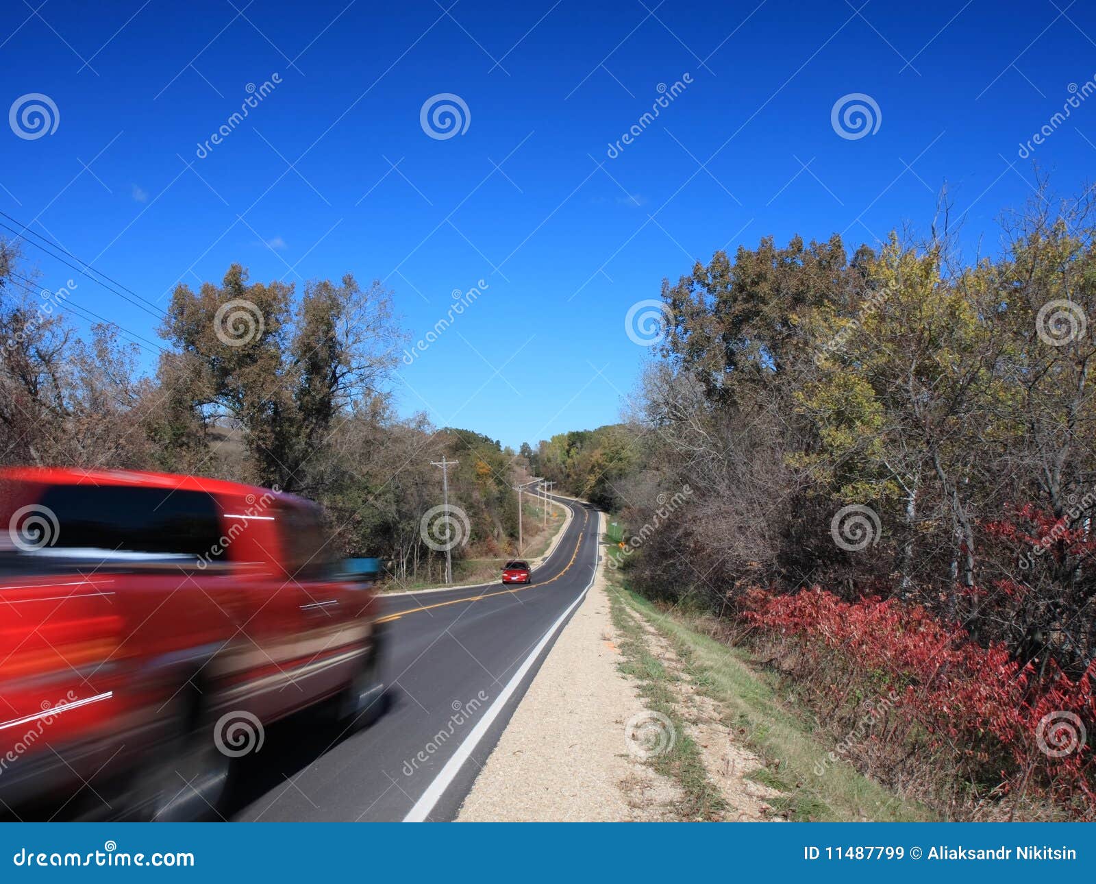 Red car on the road stock image. Image of land, motion - 11487799