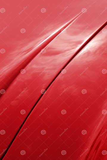 Red car shiny bonnet stock photo. Image of vehicle, bonnet - 24074870