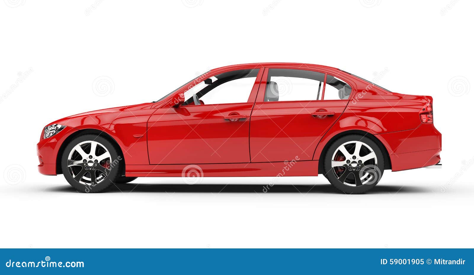 Red Car - Side View stock illustration. Illustration of objects - 59001905
