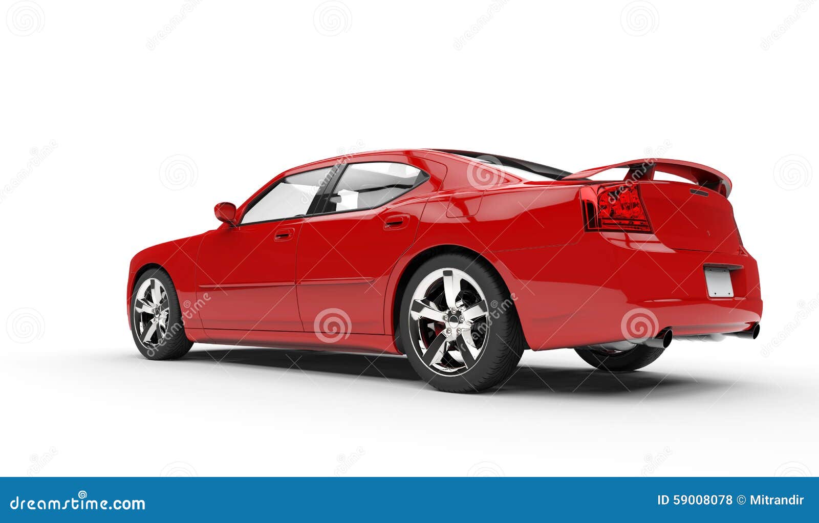 Red Car - Tail View stock photo. Image of power, class - 59008078