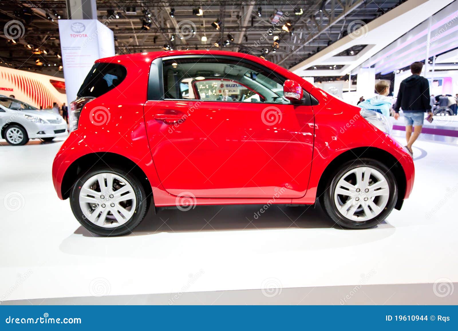 Red car Tayota iQ editorial stock image. Image of color - 19610944