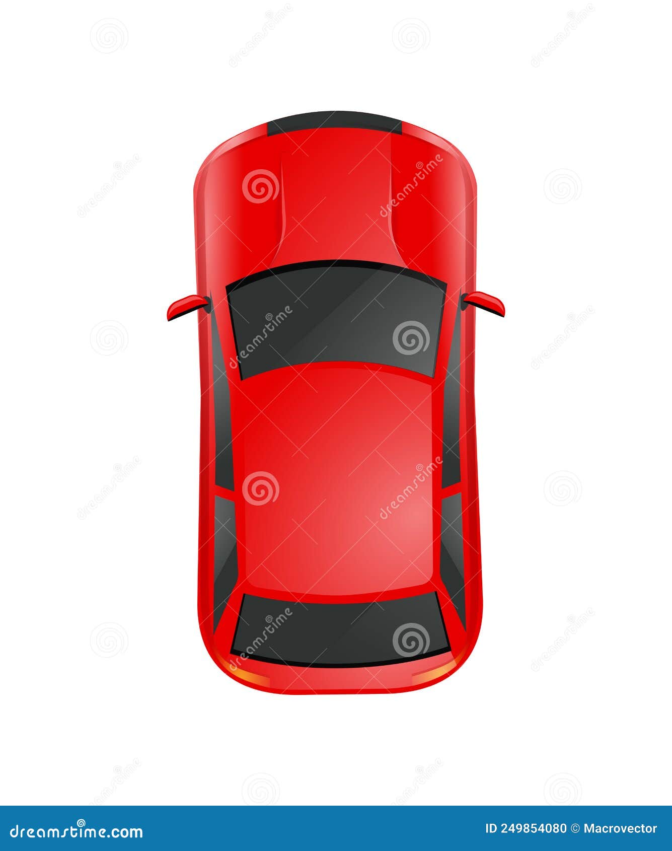 Red Car Top Composition stock illustration. Illustration of automobile ...