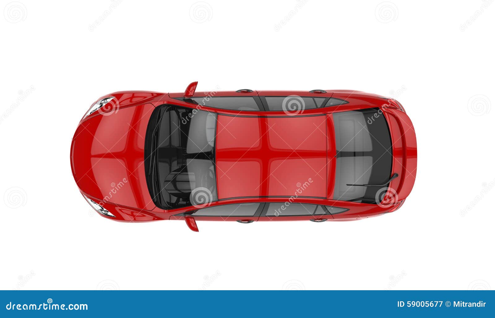 Red Car Top View stock illustration. Illustration of element - 59005677