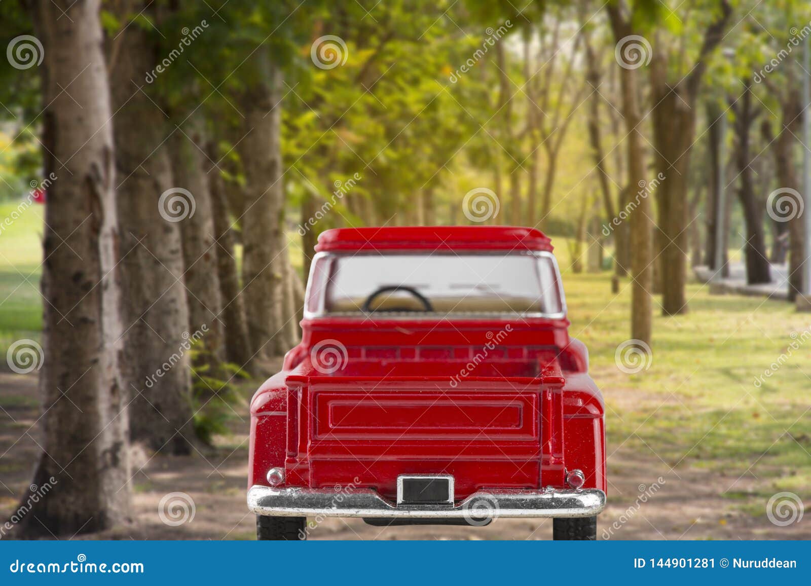 Red Car with Tree in Wild, Beauty Nature Scene Stock Image - Image of ...