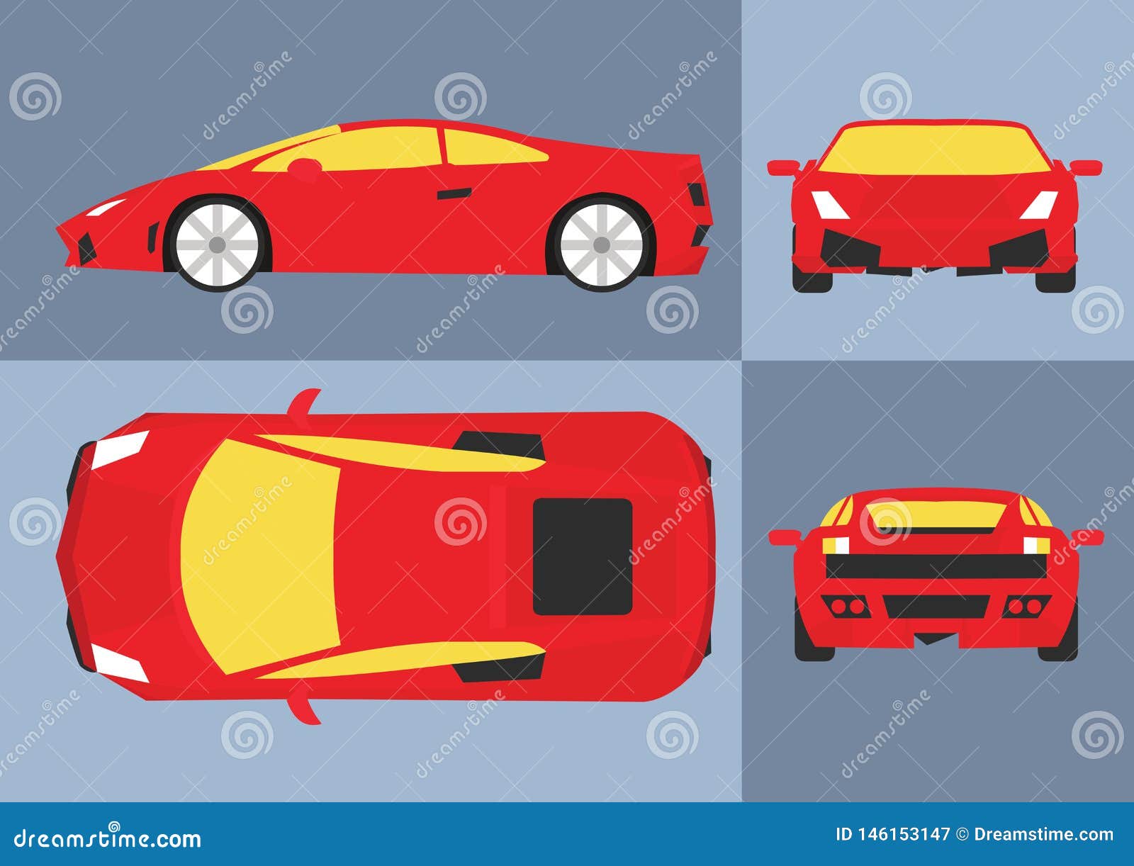 Red Car Vector stock illustration. Illustration of profile - 146153147