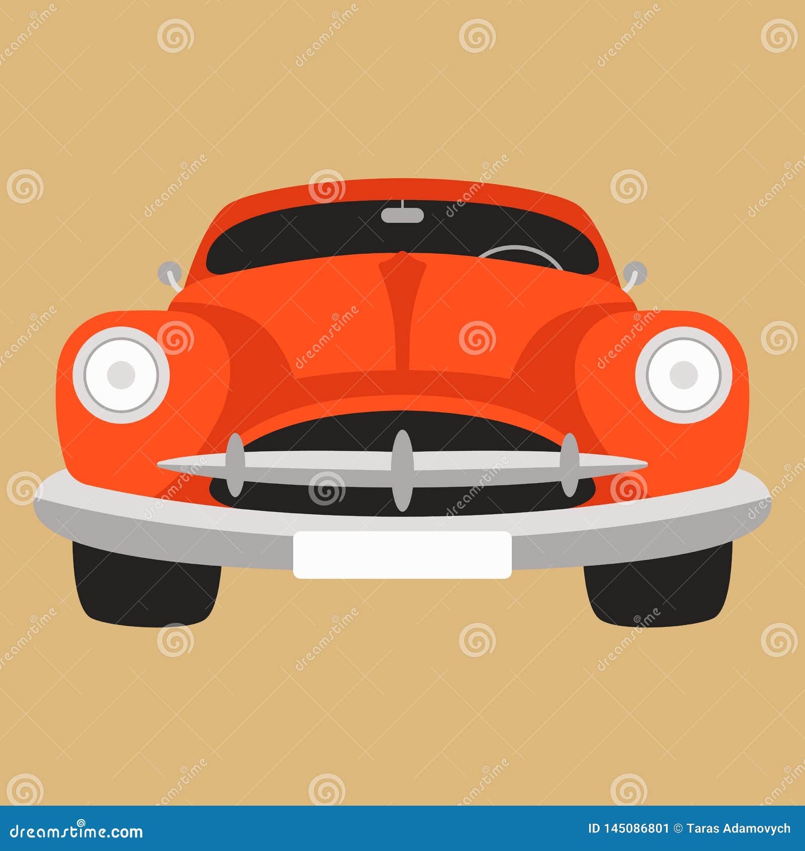 Red Car, Vector Illustration,flat Style Stock Vector - Illustration of ...