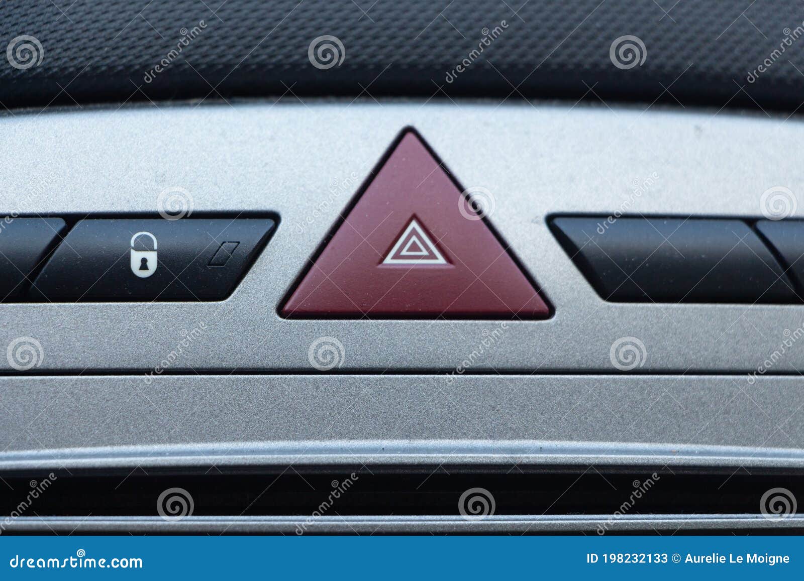Red car warning button stock image. Image of alarm, indicator - 198232133