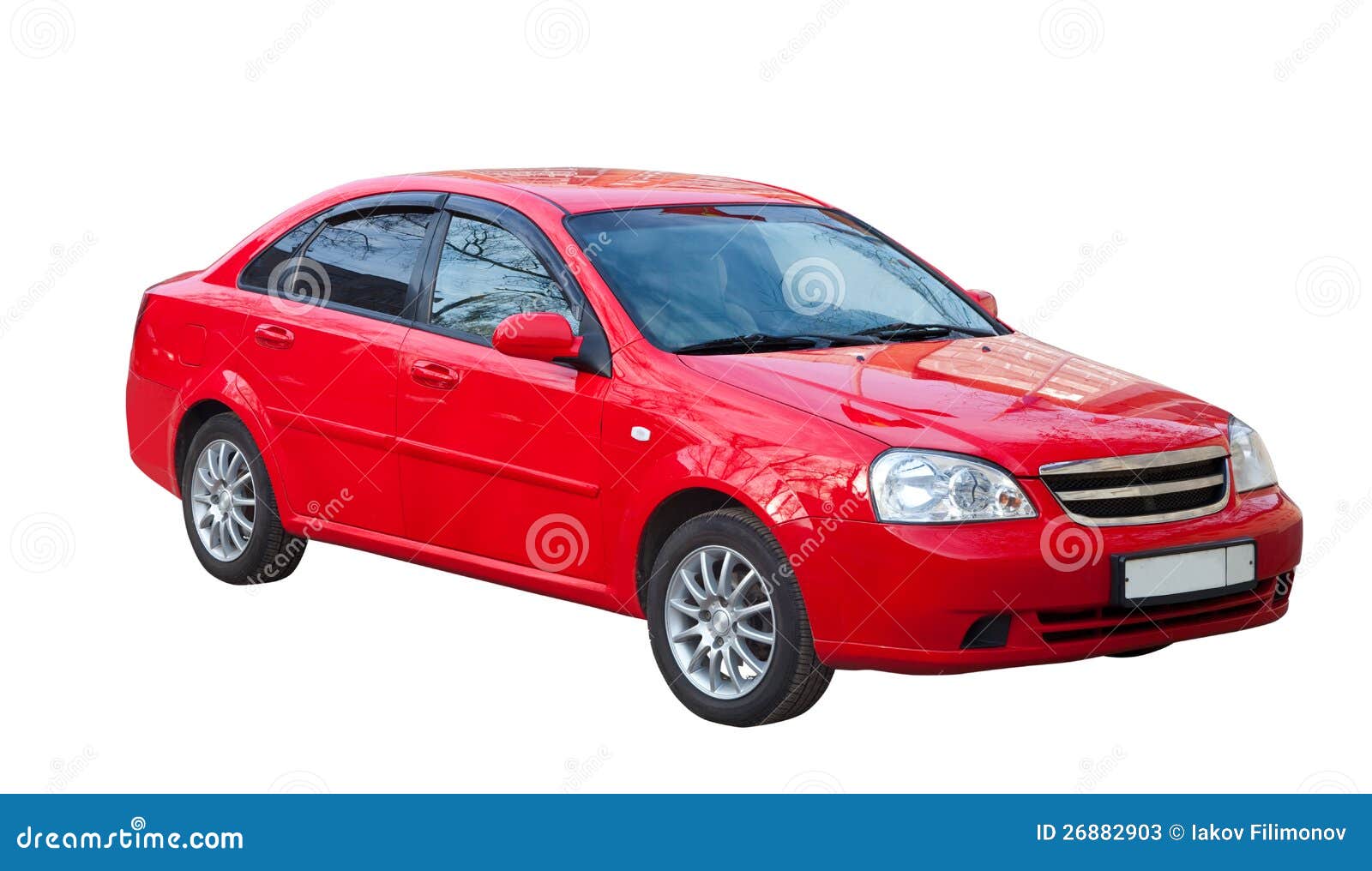 Red Car on White. Isolated Over White Stock Image - Image of sportcar ...