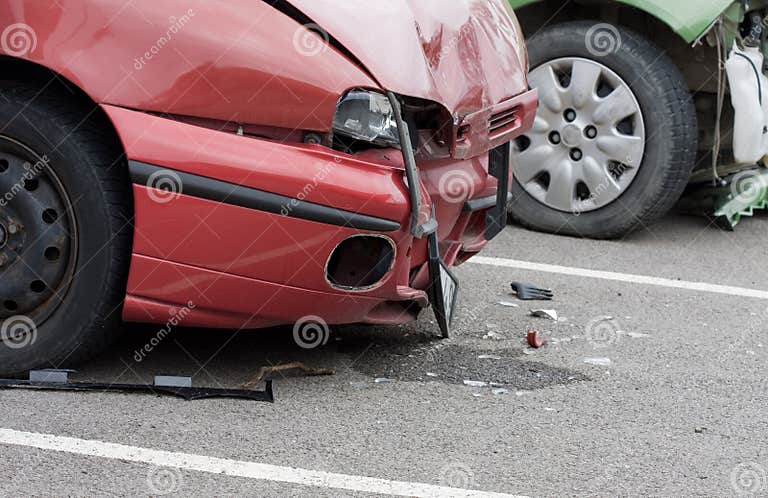 Red car wreck stock image. Image of loss, crumpled, injury - 8070595