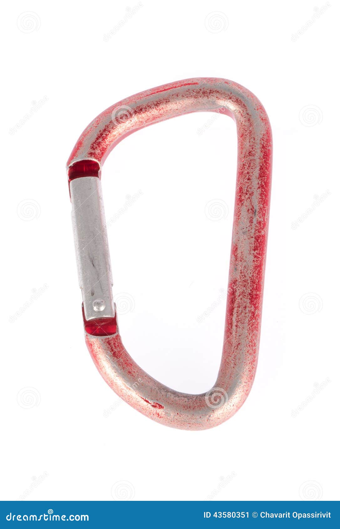 Red carabiner stock image. Image of hope, rock, protection - 43580351