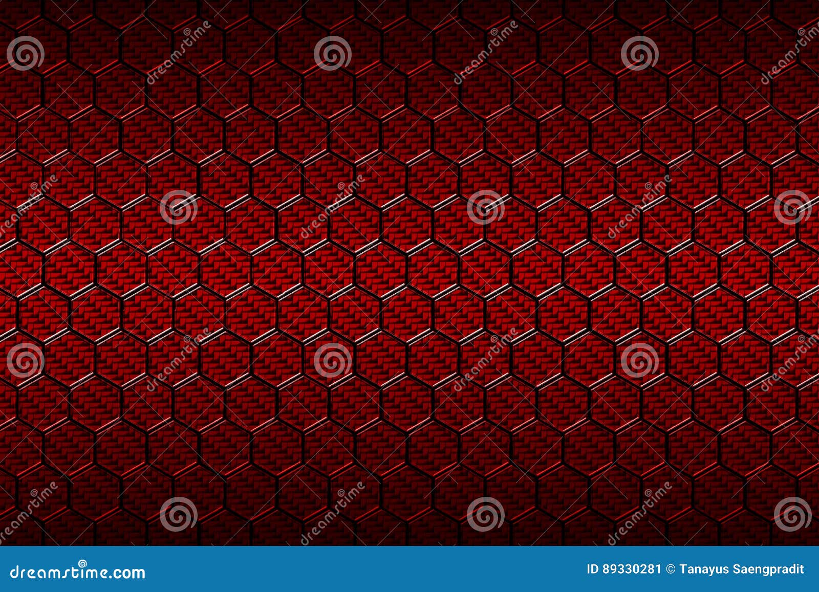 Red Carbon Fiber Hexagon Pattern. Stock Illustration - Illustration of ...