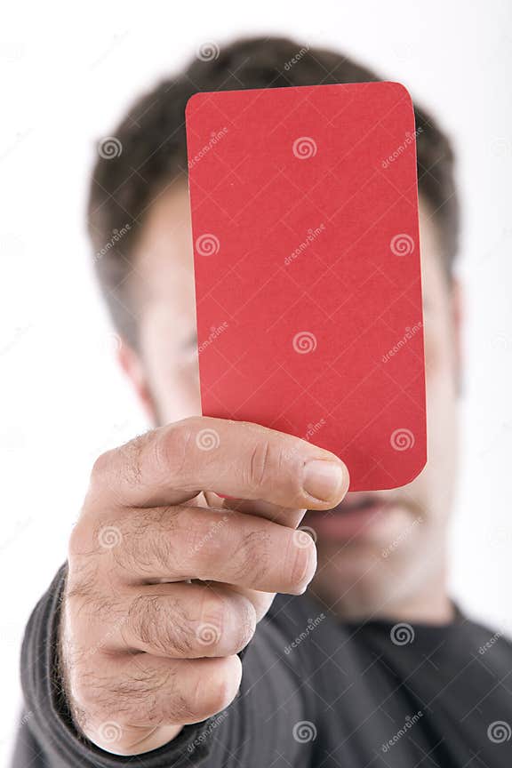 Red card stock photo. Image of male, referee, paper, metaphor - 22377750
