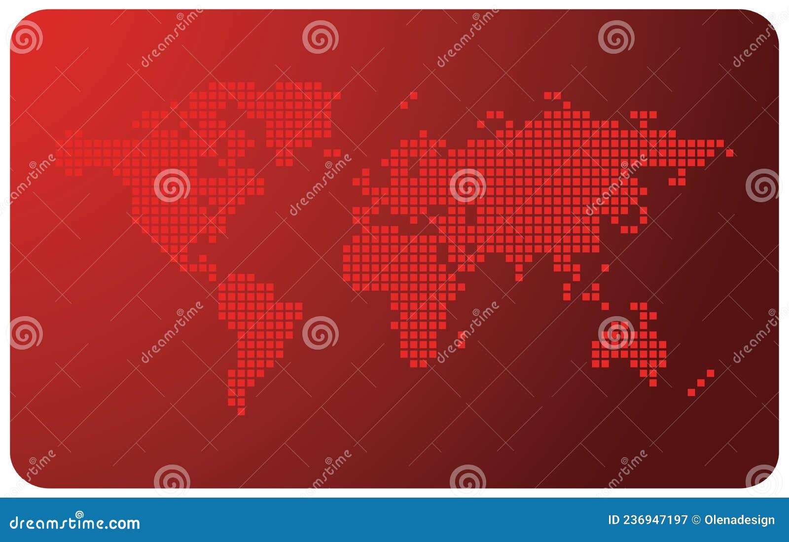Red Card with Abstract World Map - Vector Squares Stock Vector ...