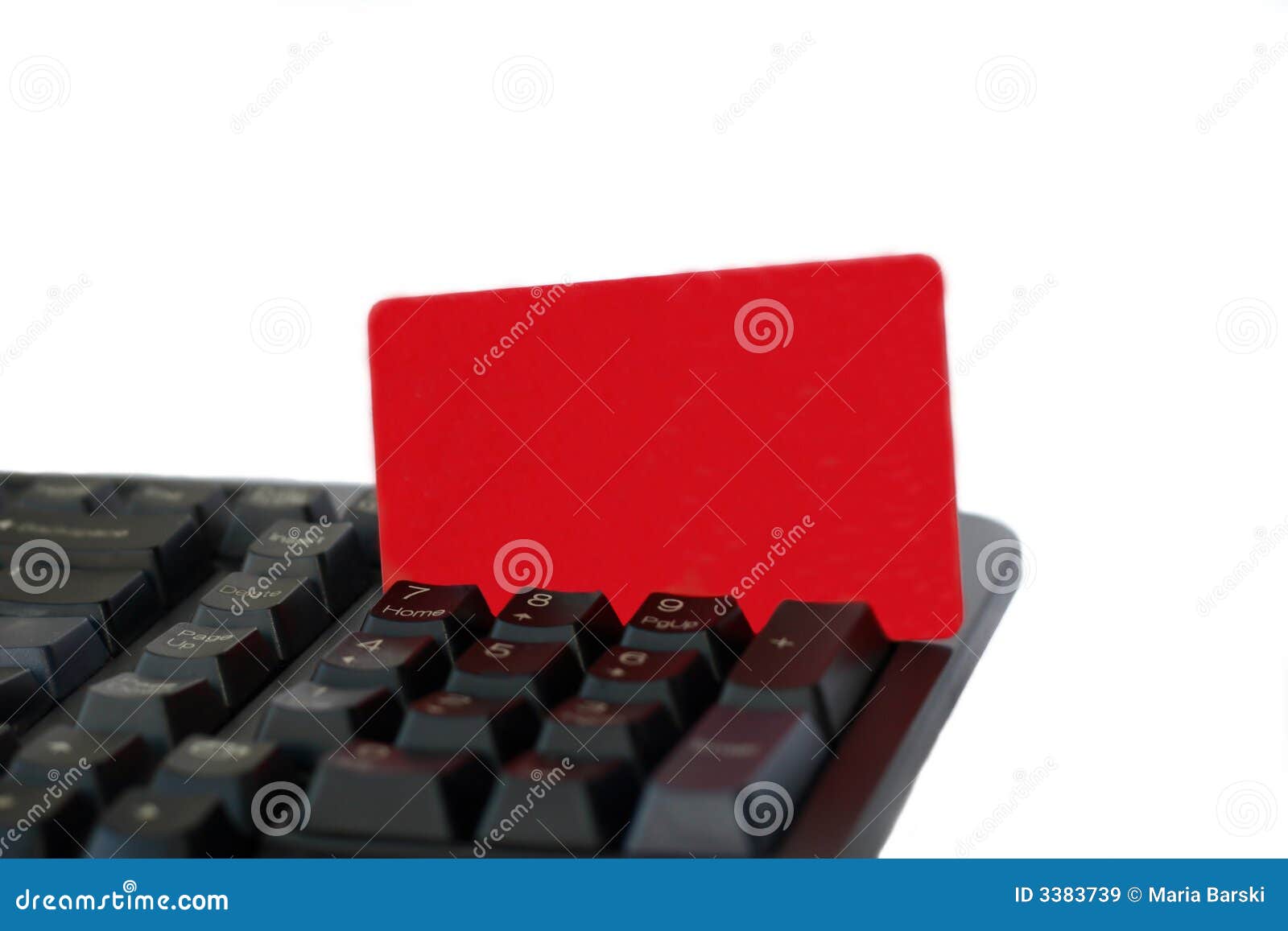 Red Card in Computer Keyboard Stock Image - Image of office ...