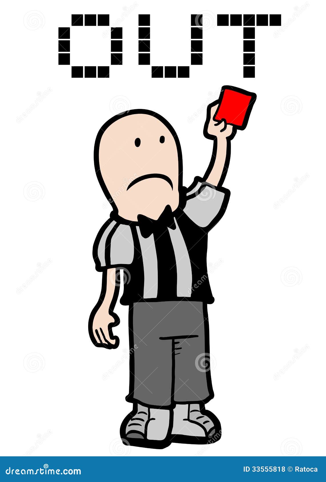 Red card stock vector. Illustration of dismissal, disqualification ...