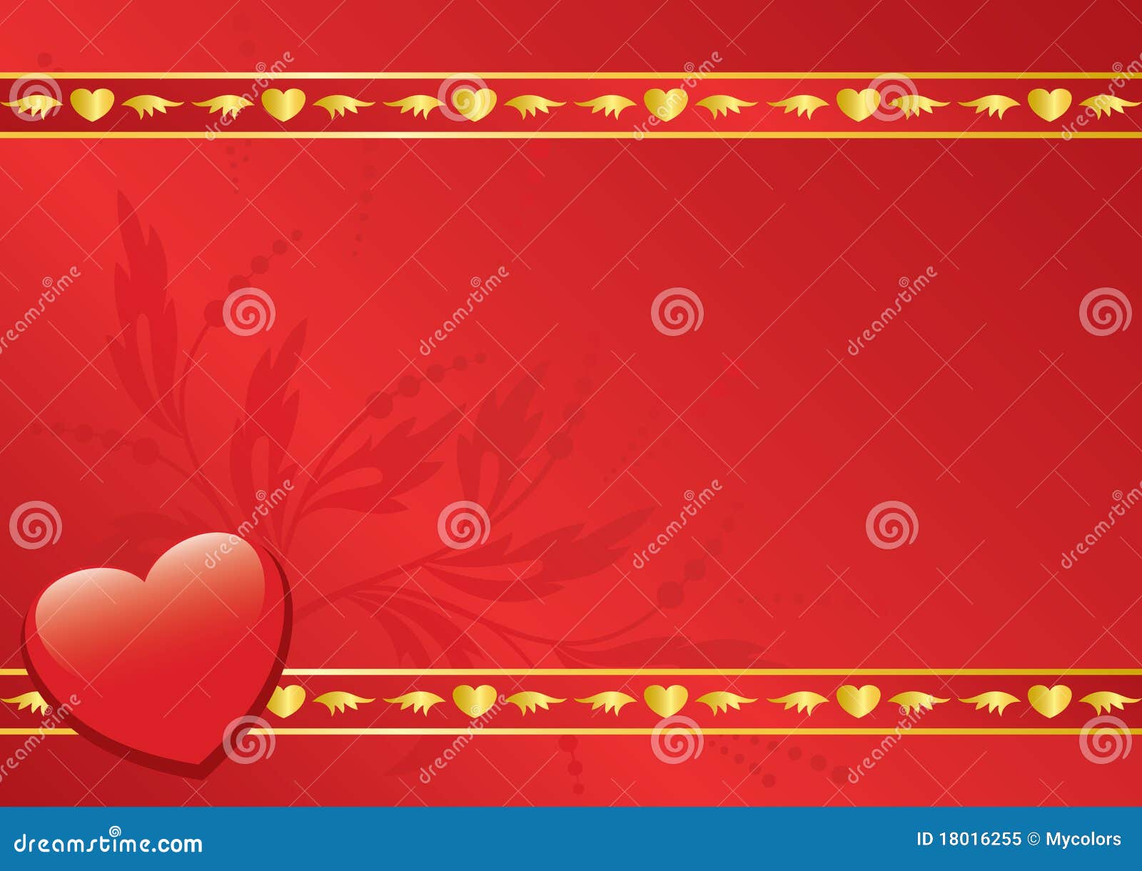 Red Card with Golden Decor - Vector Stock Vector - Illustration of ...