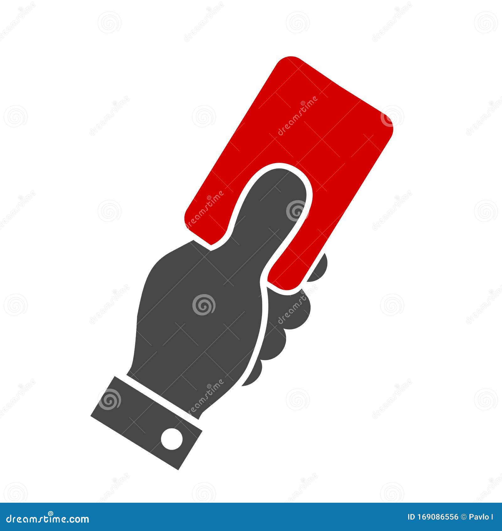 Red Card in the Hand â€“ Vector Stock Illustration - Illustration of ...