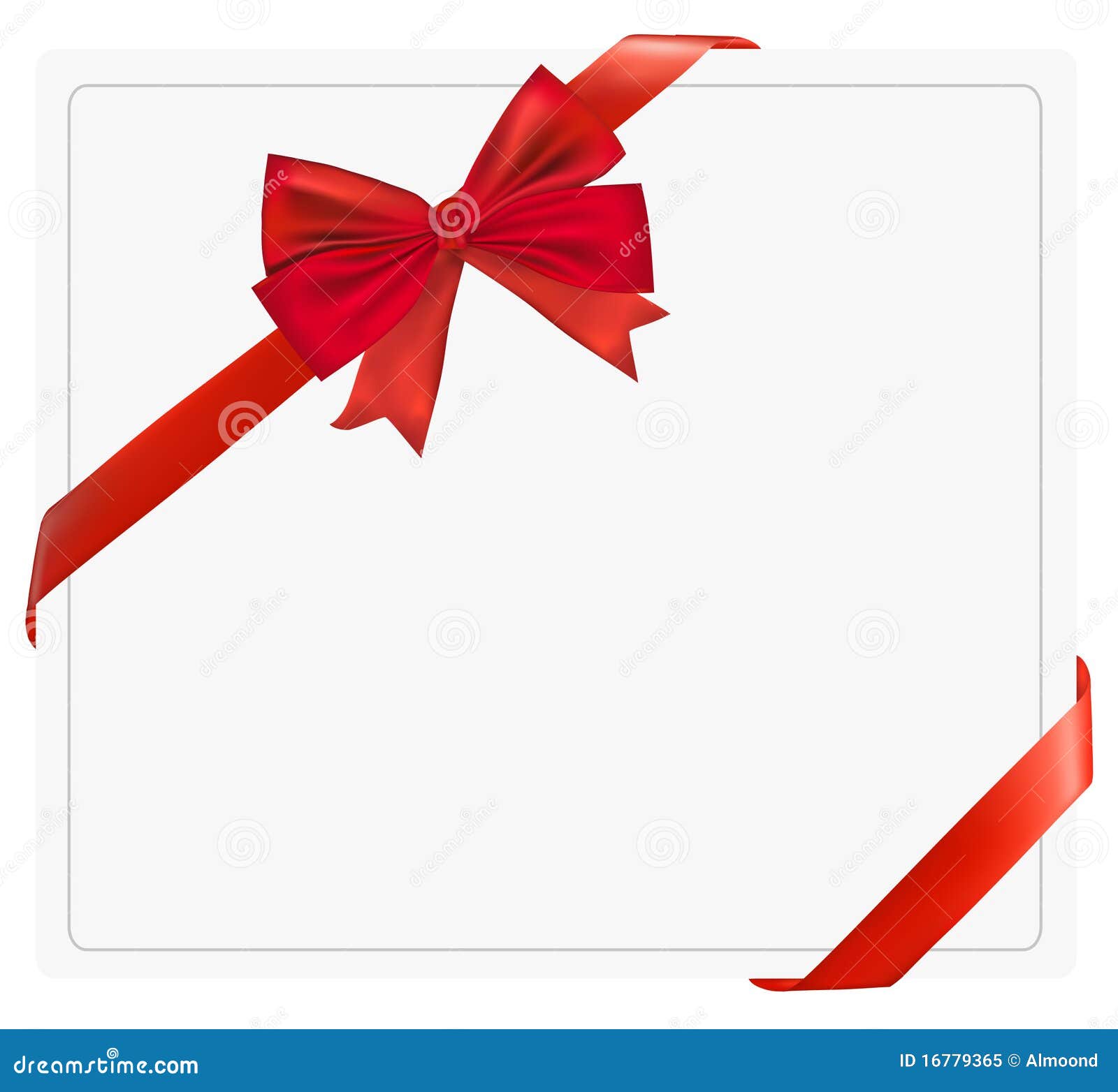 Red Card with Ribbons. Vector. Stock Vector - Illustration of gift ...