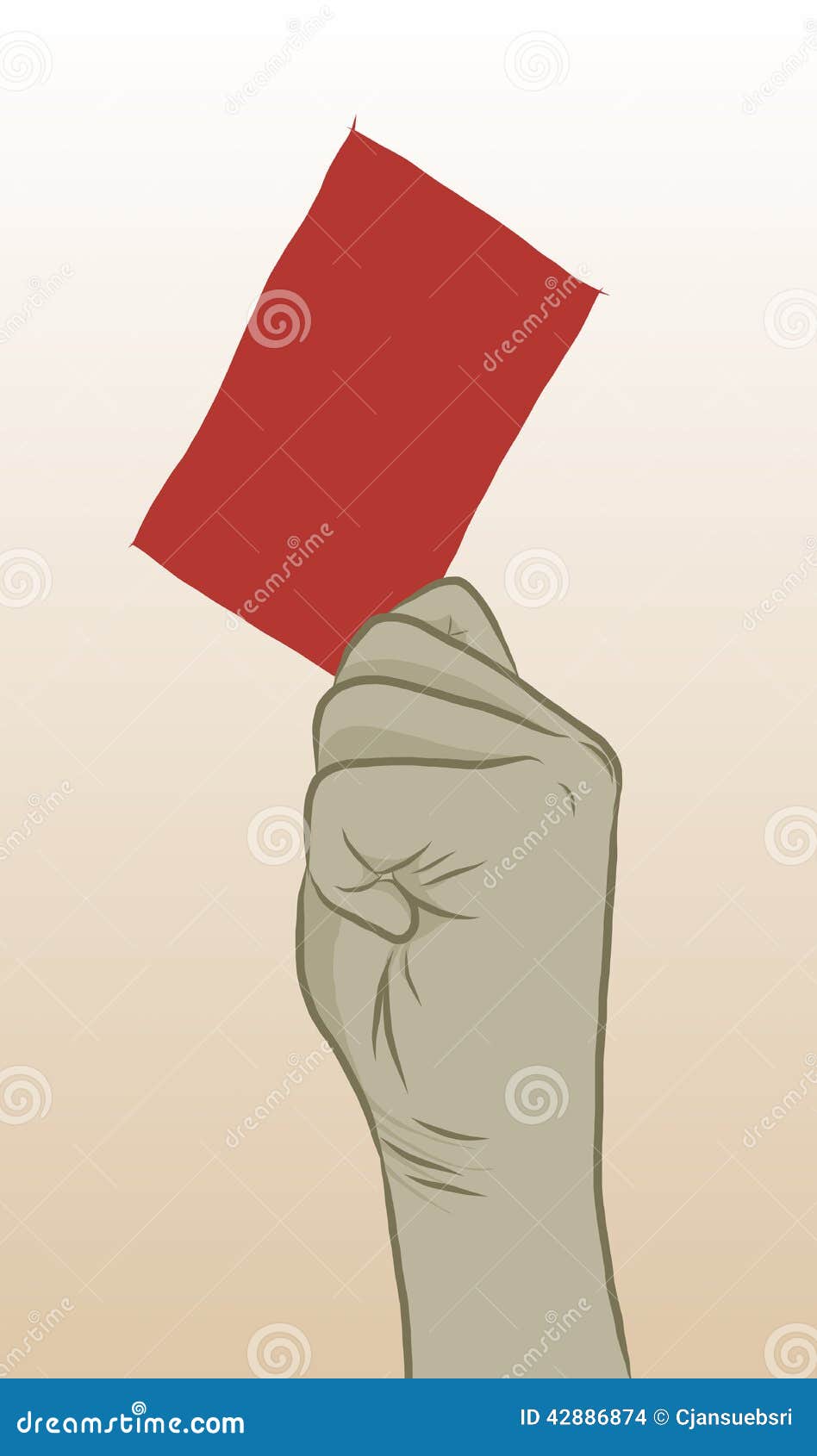 Red Card stock vector. Illustration of authority, whistle - 42886874