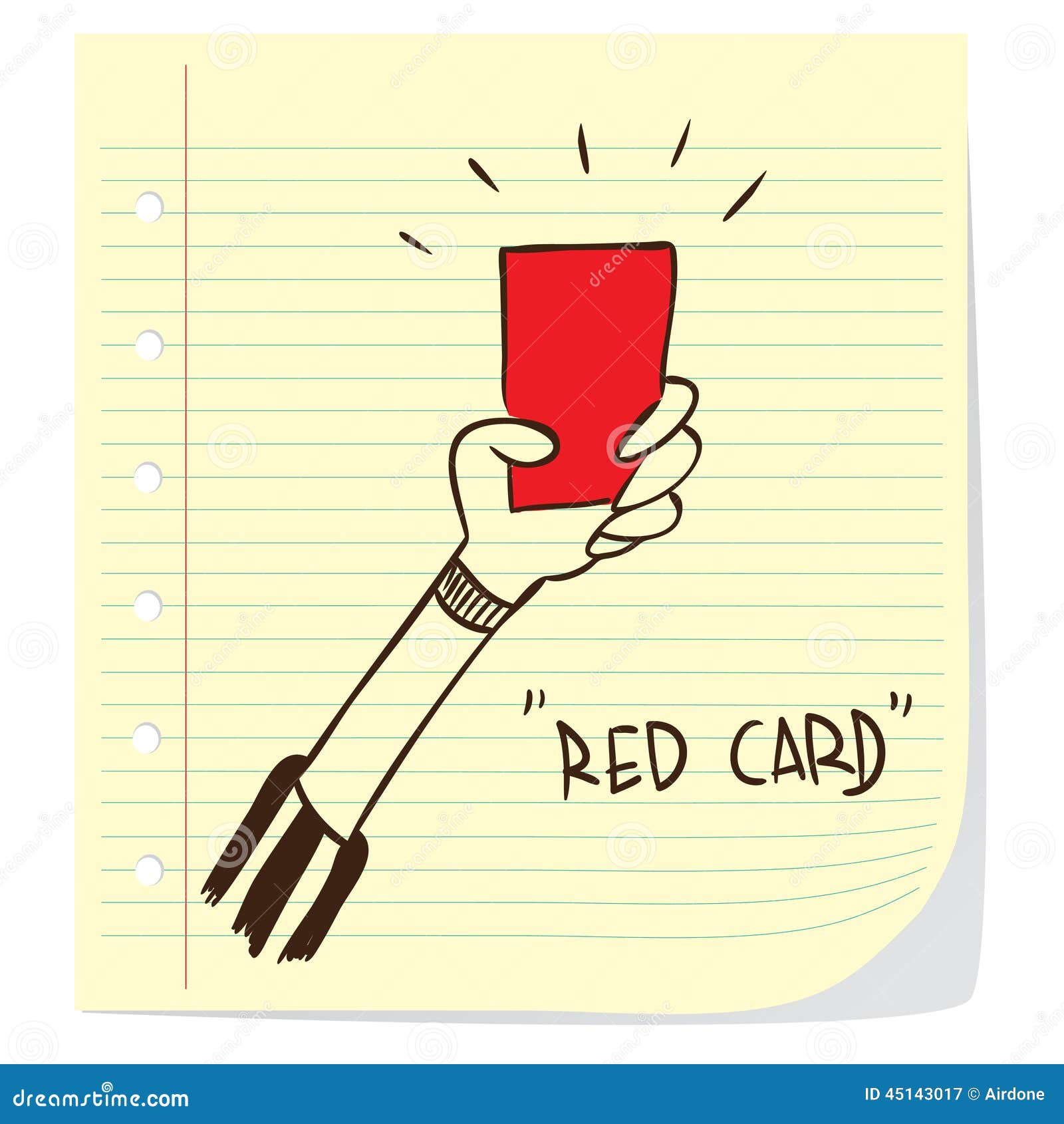 Red Card stock illustration. Illustration of match, holding - 45143017