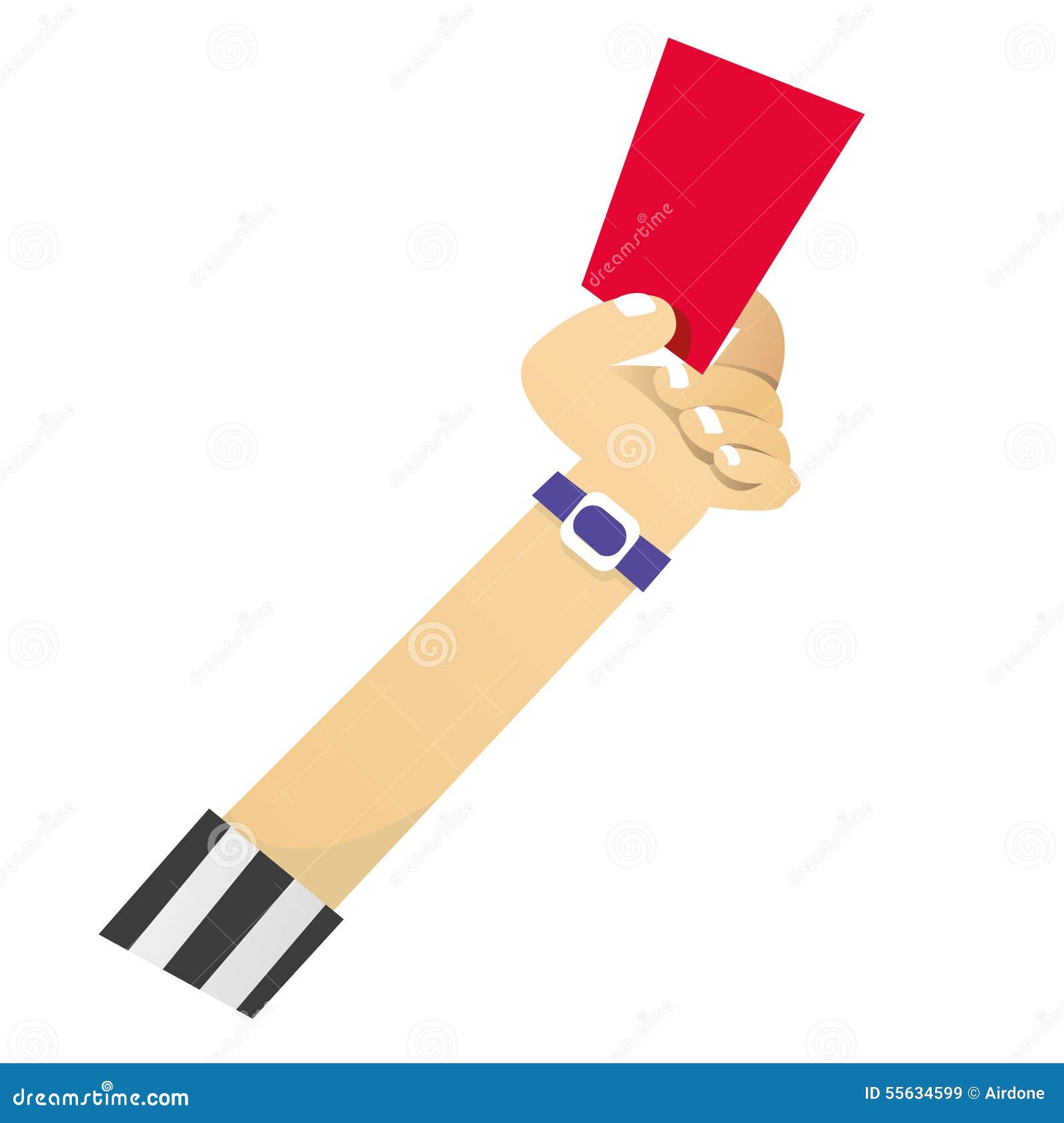 Red Card stock vector. Illustration of competition, punishment - 55634599