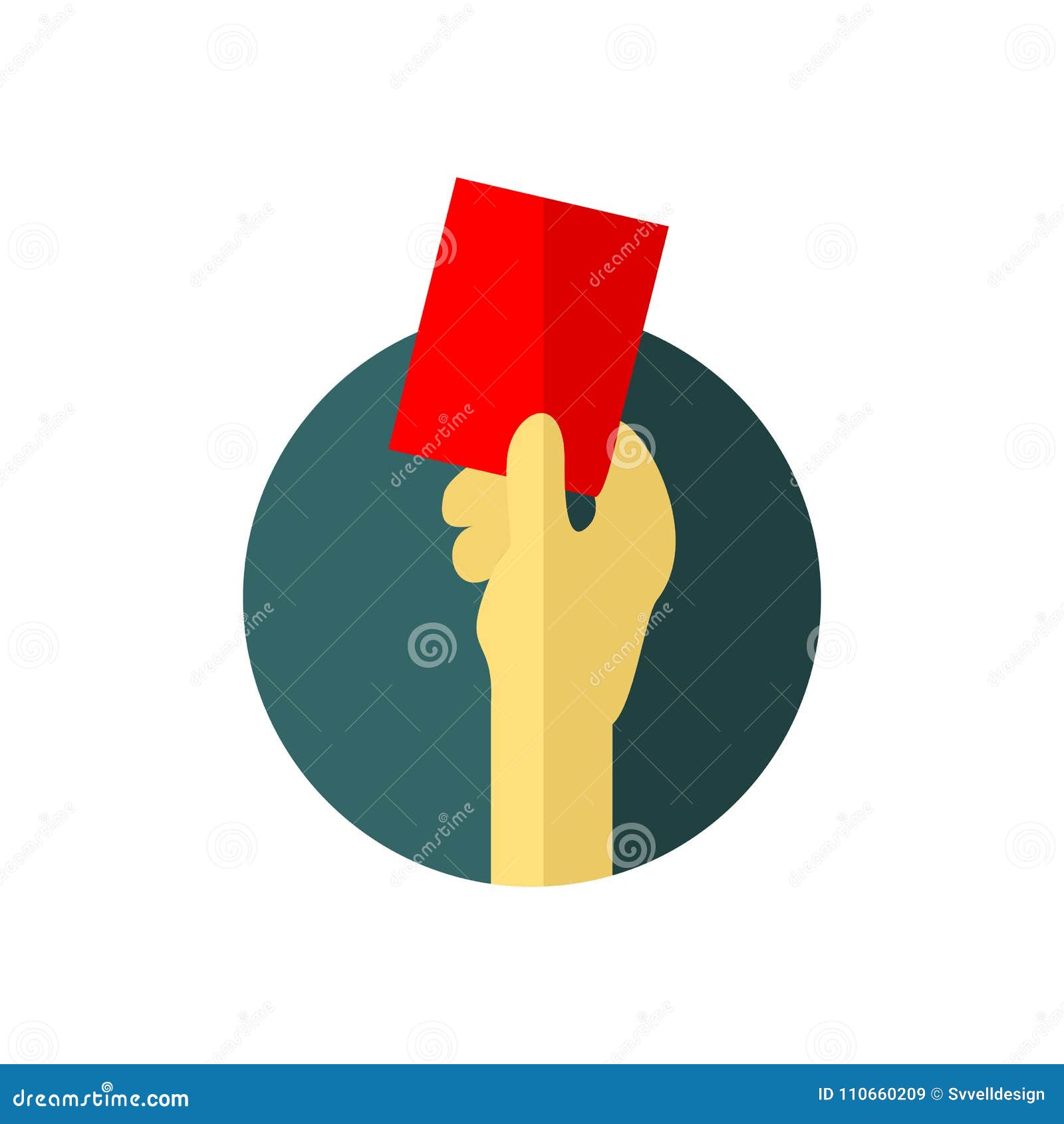 Red Card Warning Illustration Stock Vector - Illustration of symbol ...