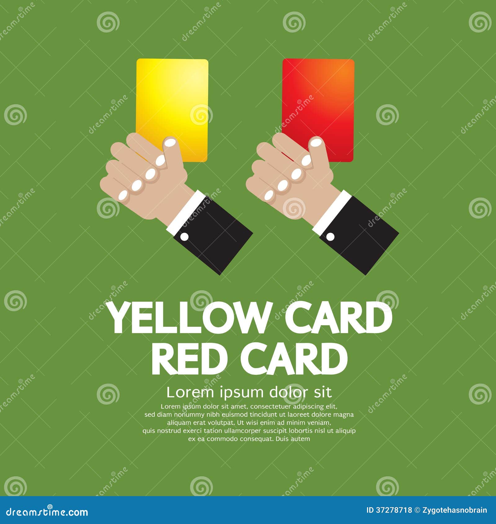 Red Card and Yellow Card. stock vector. Illustration of card - 37278718